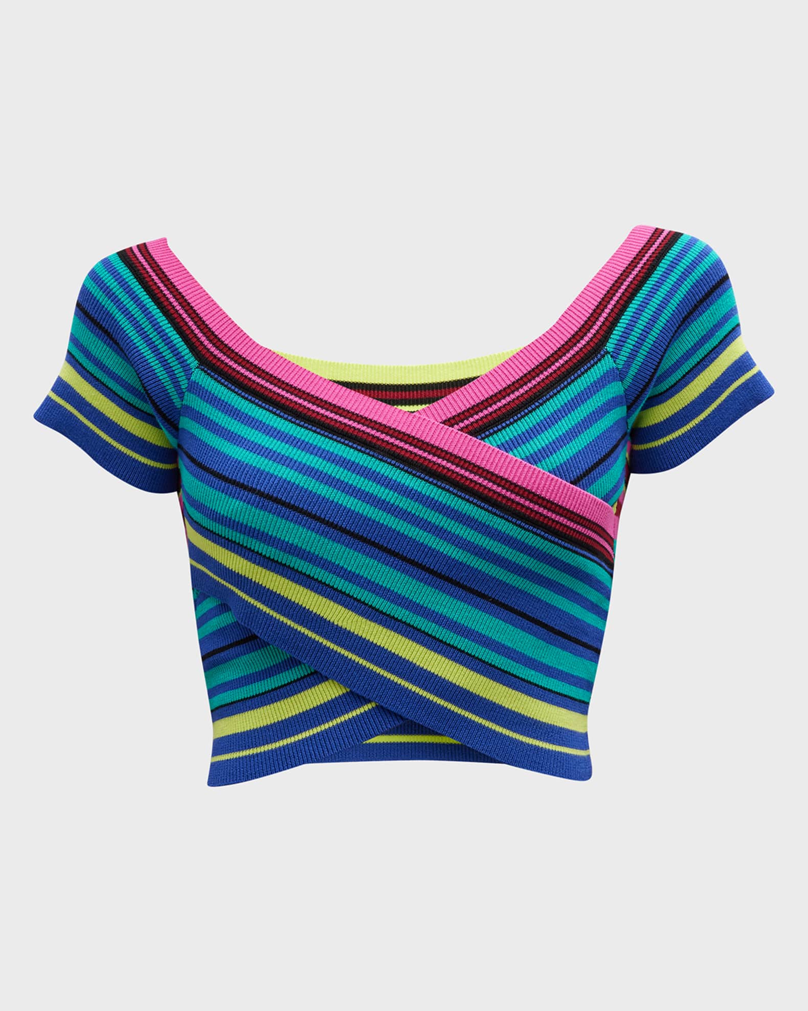 Le Superbe Oaxaca Striped Cross-Over Top | Neiman Marcus