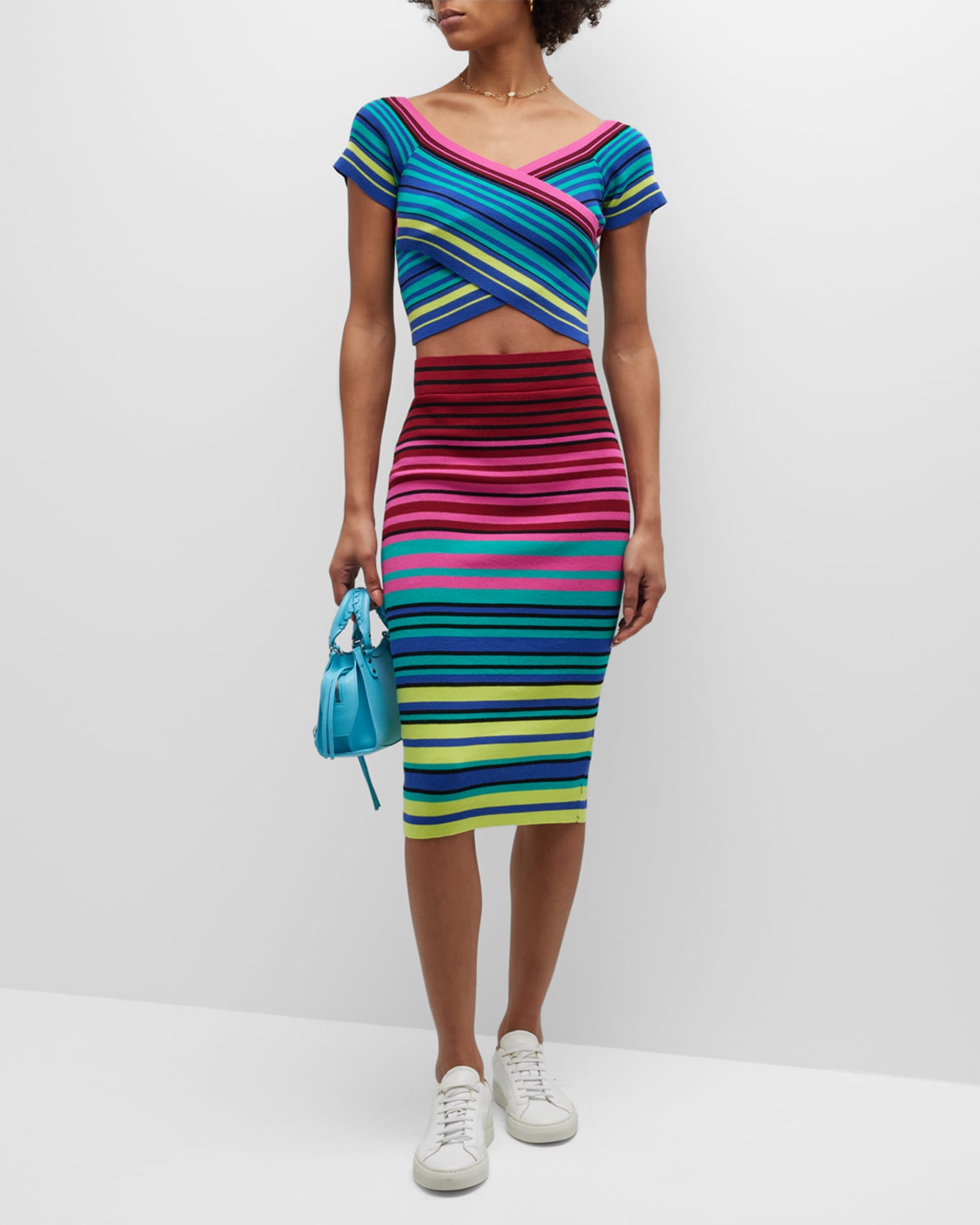 Le Superbe Oaxaca Striped Cross-Over Top | Neiman Marcus