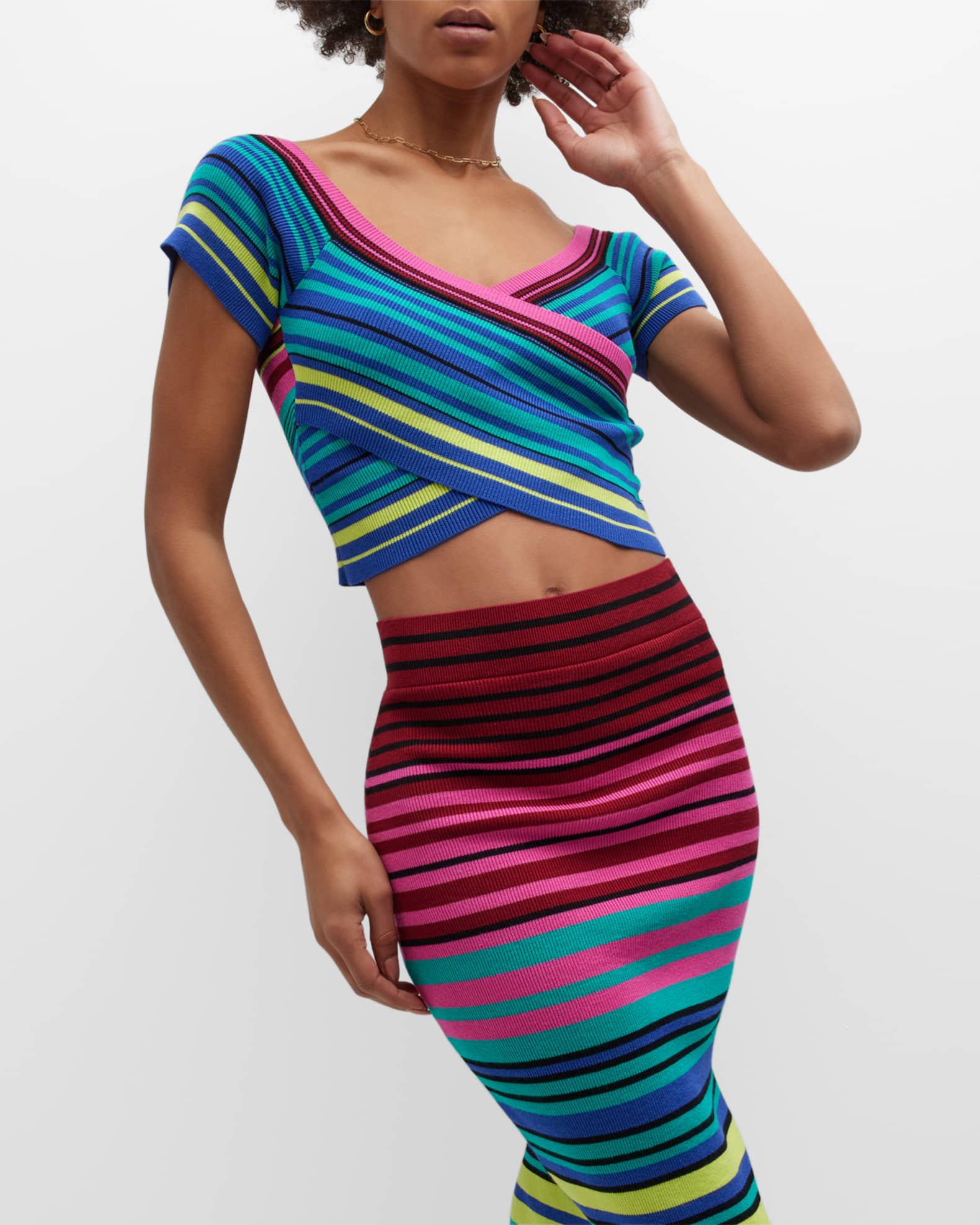 Le Superbe Oaxaca Striped Cross-Over Top | Neiman Marcus