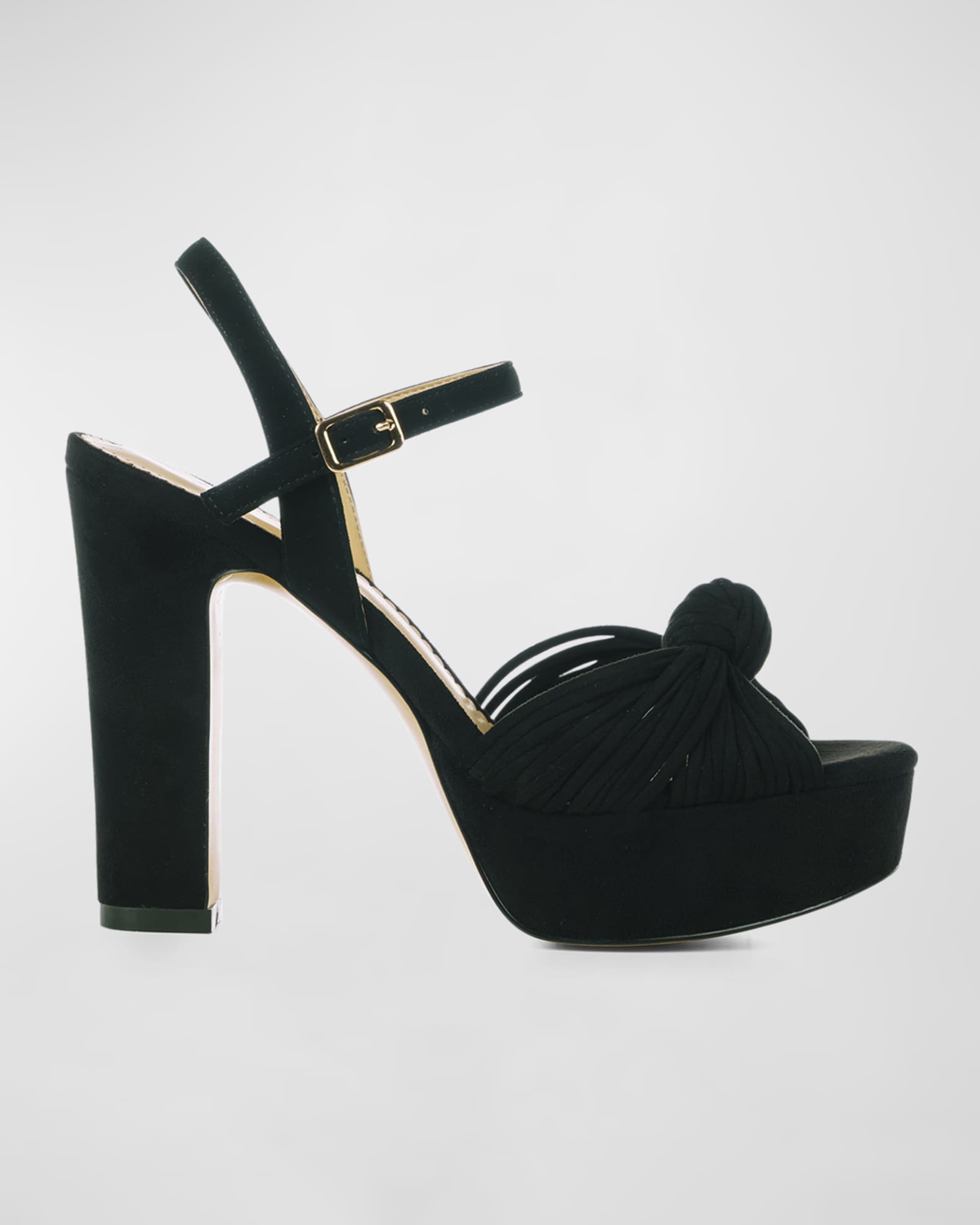 Allegra James Liv Knot Suede Platform Sandals | Neiman Marcus