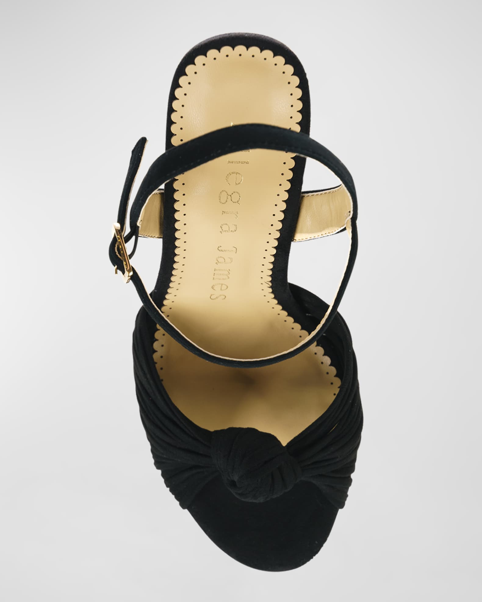 Allegra James Liv Knot Suede Platform Sandals | Neiman Marcus