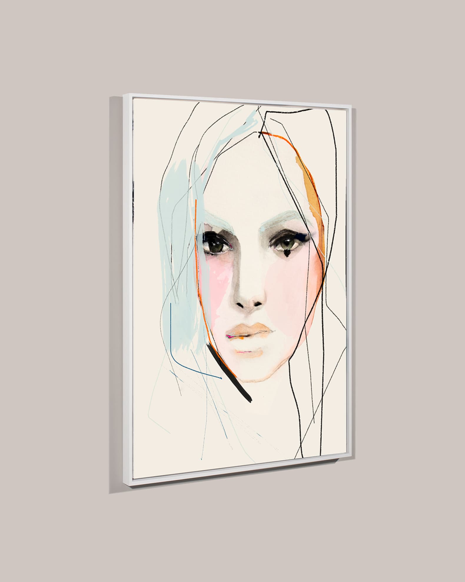 Yoffi "Blanche" Framed Giclee | Neiman Marcus