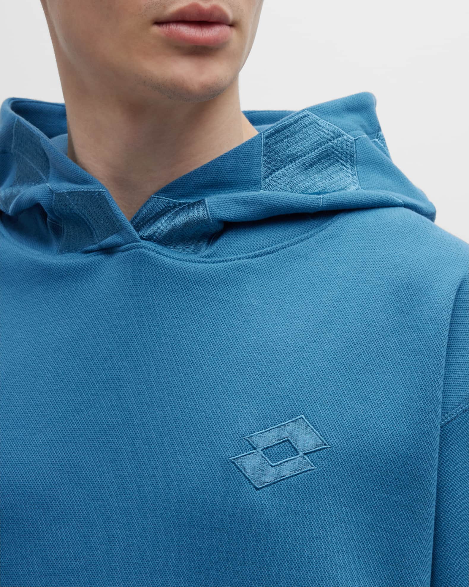 Lotto Italia Men's Tonal Soccer Embroidered Hoodie | Neiman Marcus