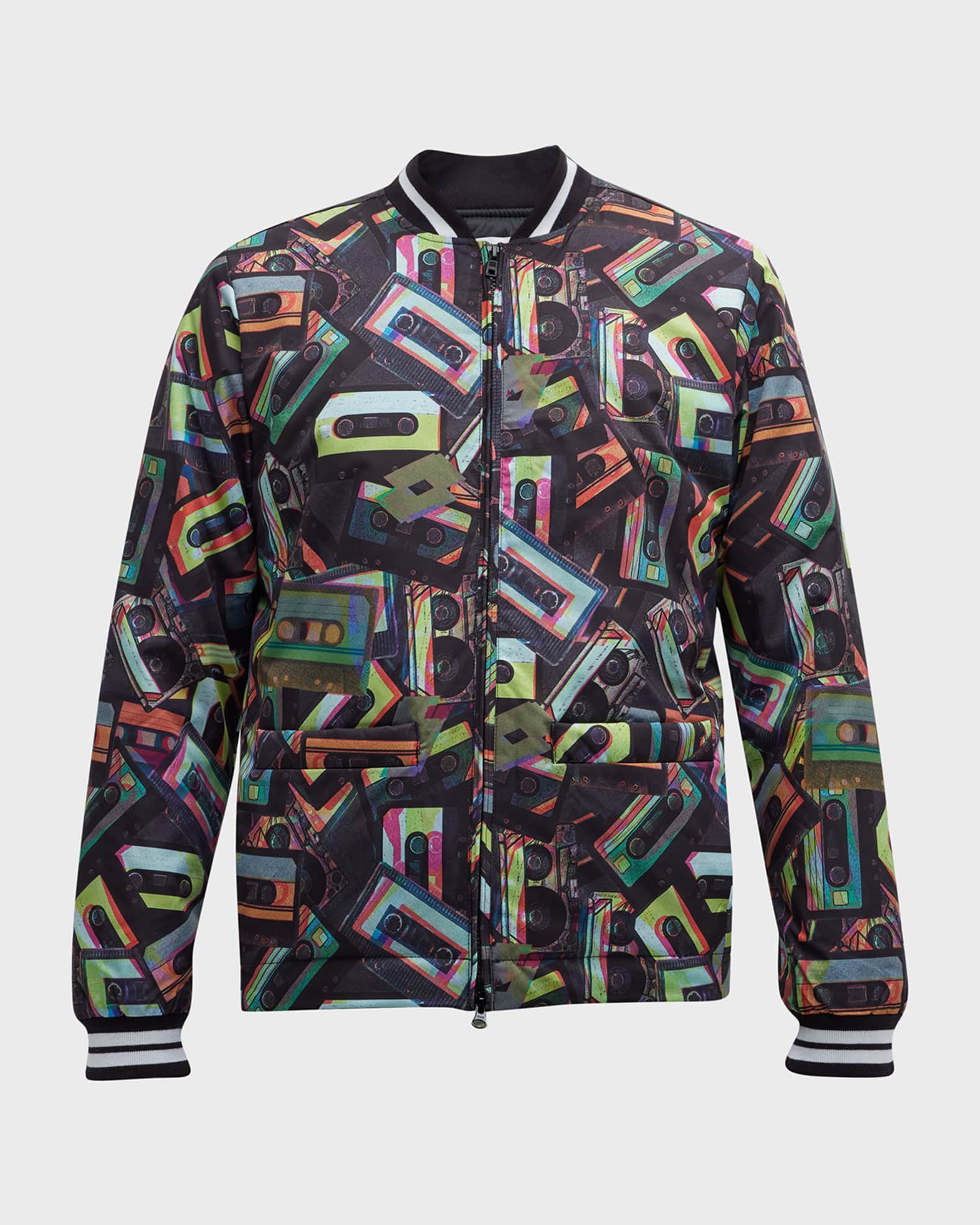 Lotto Italia Men's Cassette Tape Varsity Jacket | Neiman Marcus
