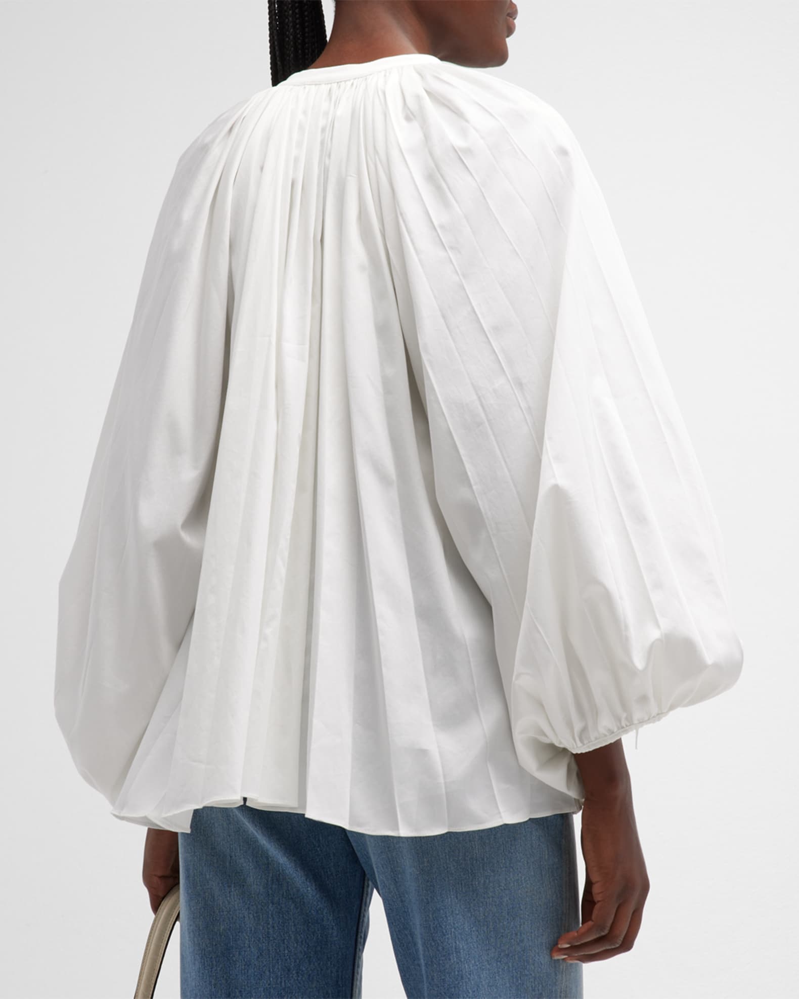 Lug Von Siga Arya Long-Sleeve Pleated Top | Neiman Marcus