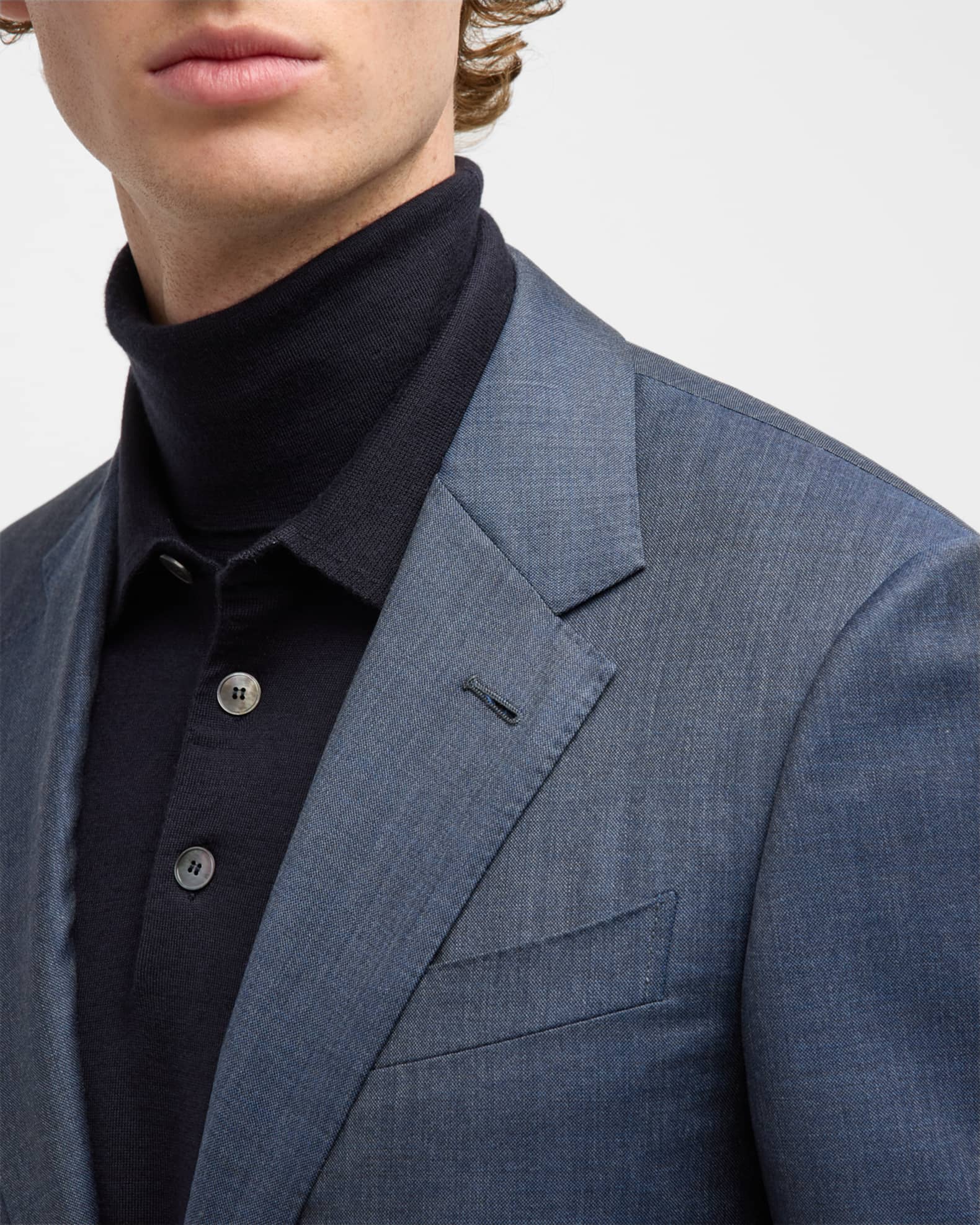 ZEGNA Men's Wool Sharkskin Suit | Neiman Marcus