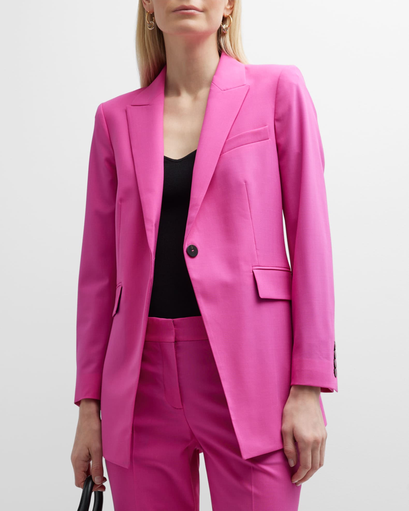 Theory Etiennette Good Wool Cutaway Blazer | Neiman Marcus