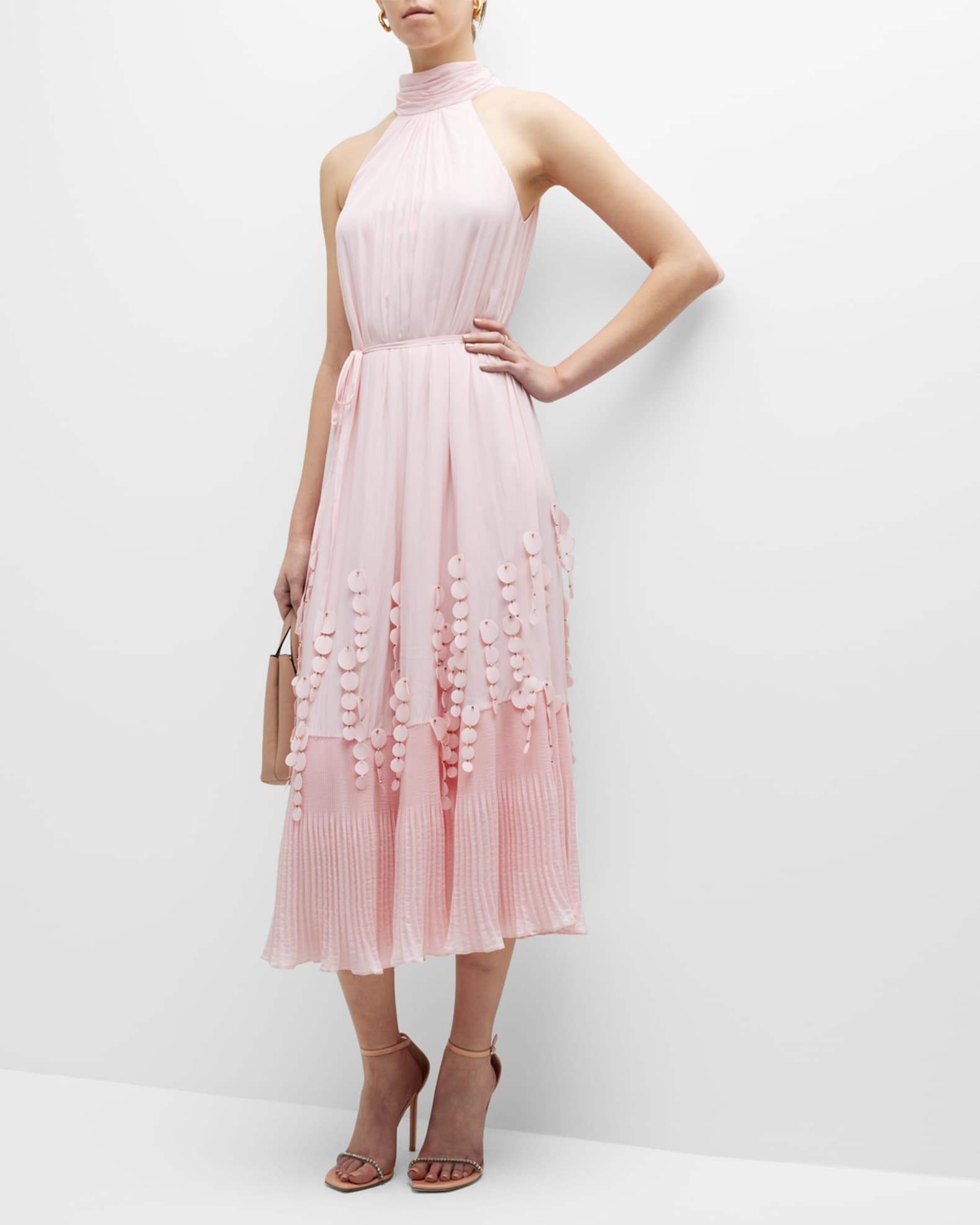 Ramy Brook Vania Halter Midi Dress Neiman Marcus