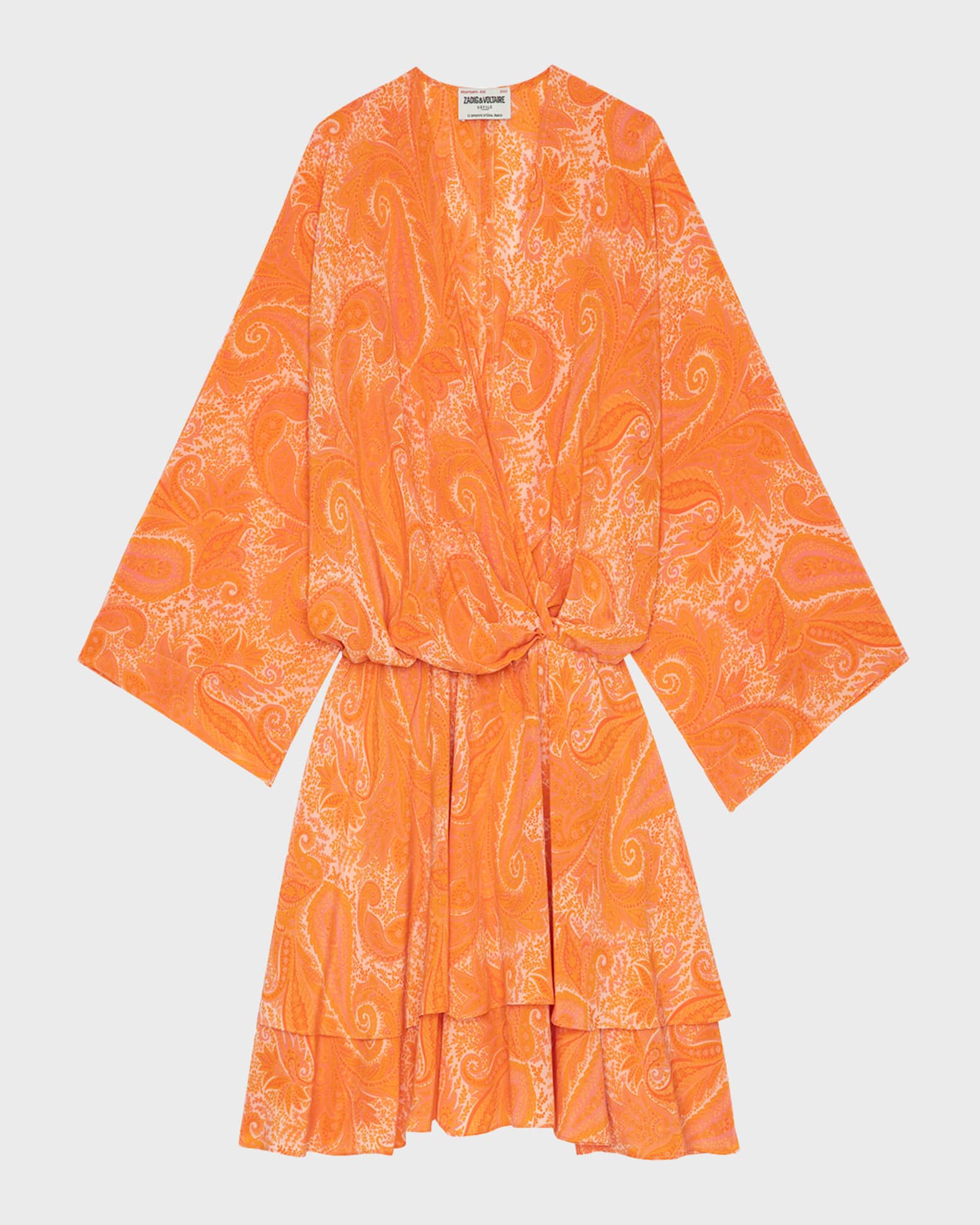 Zadig & Voltaire Paisley Haley Draped Mini Dress | Neiman Marcus