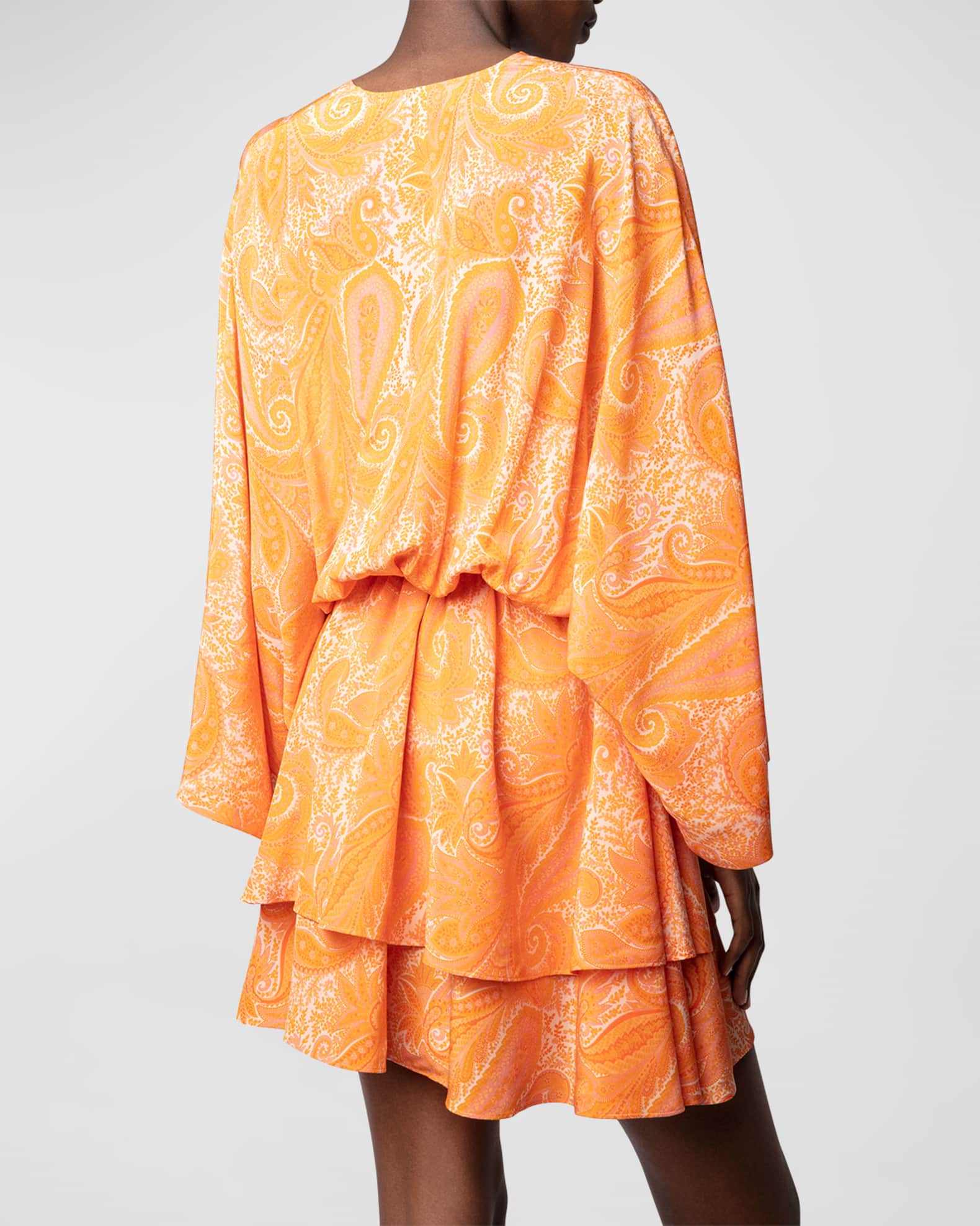 Zadig & Voltaire Paisley Haley Draped Mini Dress | Neiman Marcus