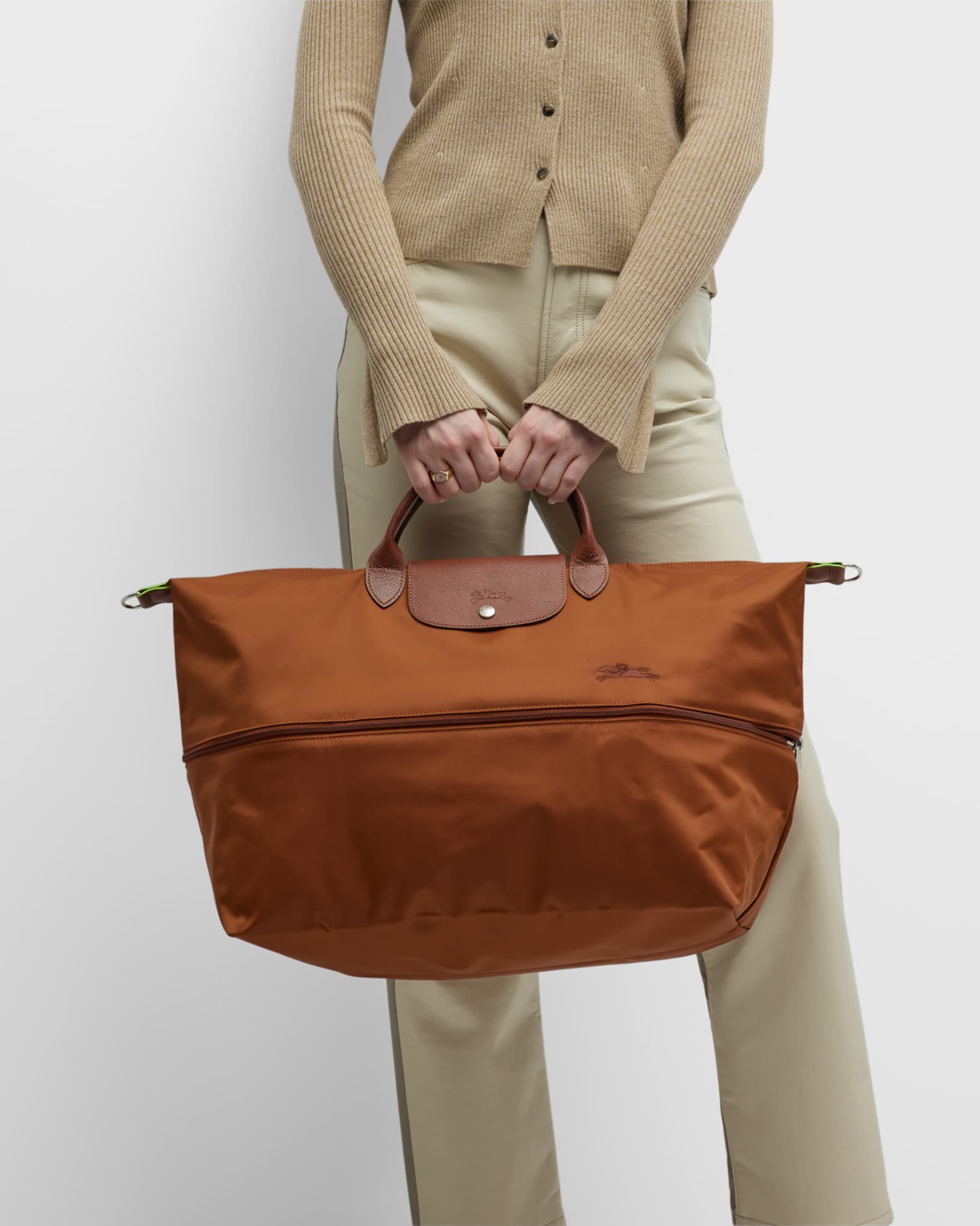 Longchamp Le Pliage Green Expandable Duffel Bag | Neiman Marcus