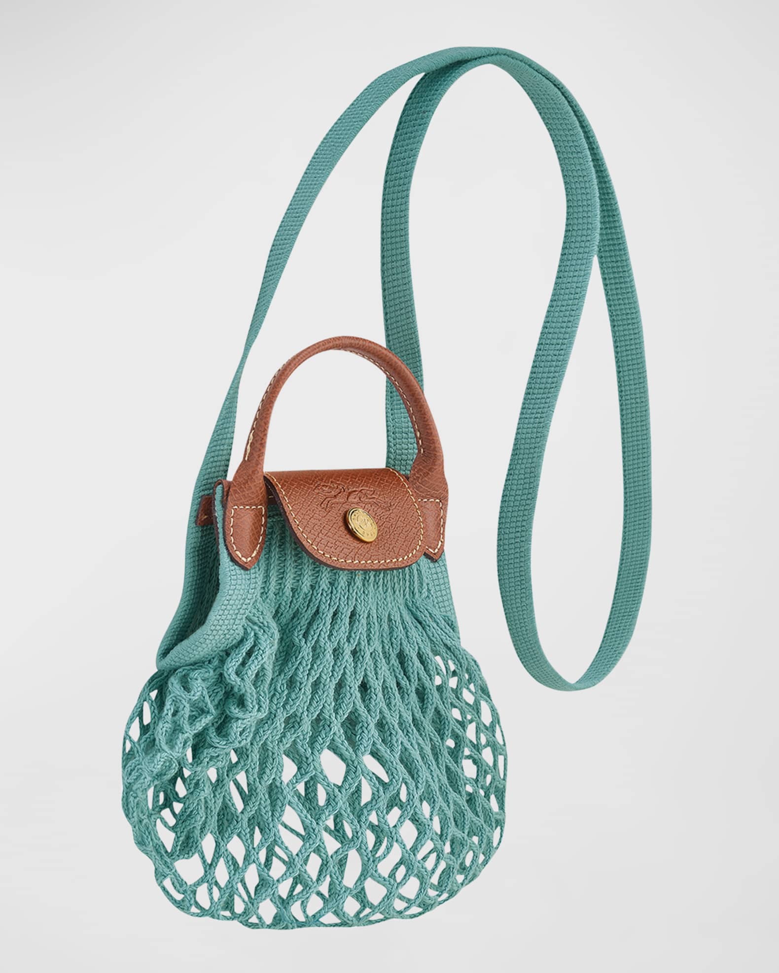 Longchamp Le Pliage Filet XS Knit Crossbody Bag | Neiman Marcus