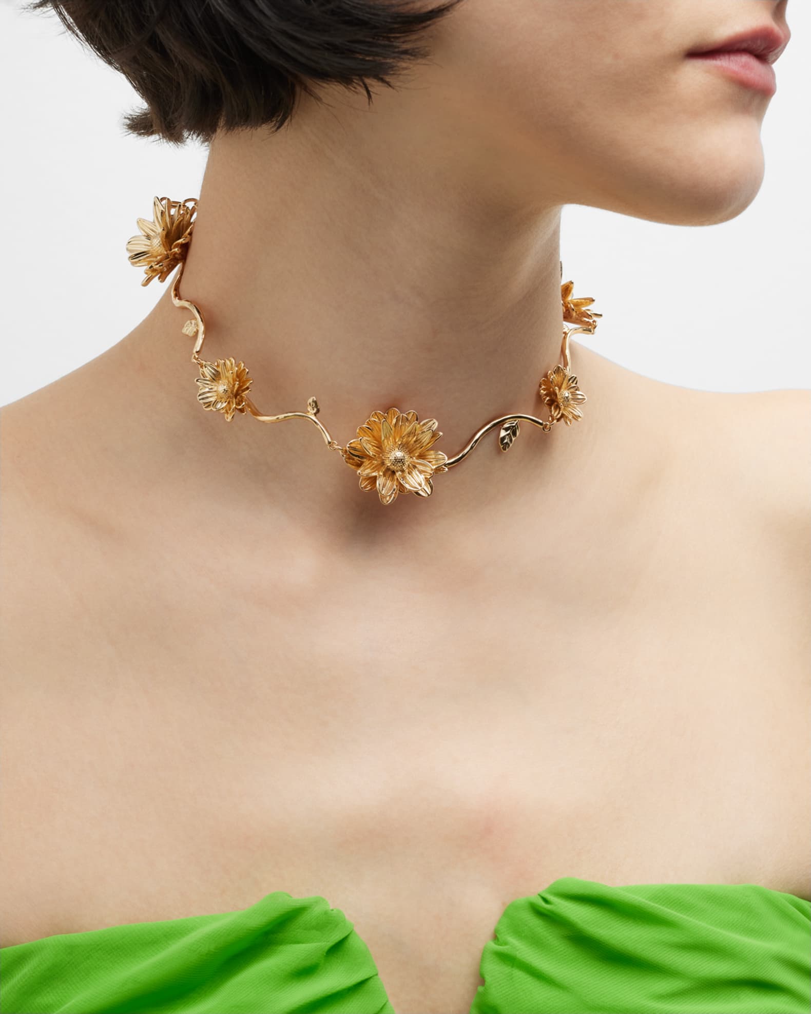 Cult Gaia Suki Wavy Flower Choker | Neiman Marcus