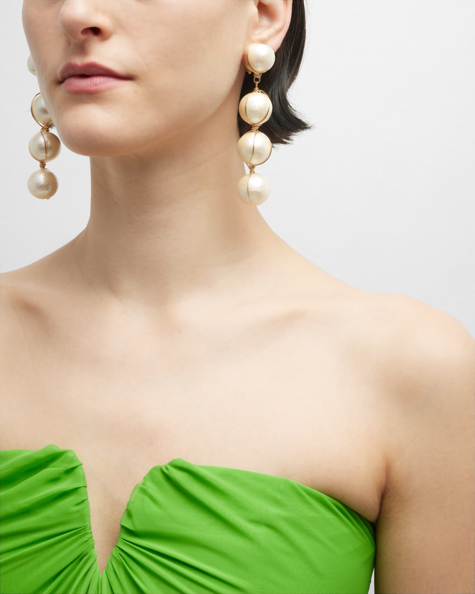 Cult Gaia Giga Dangle Clip-On Earrings | Neiman Marcus