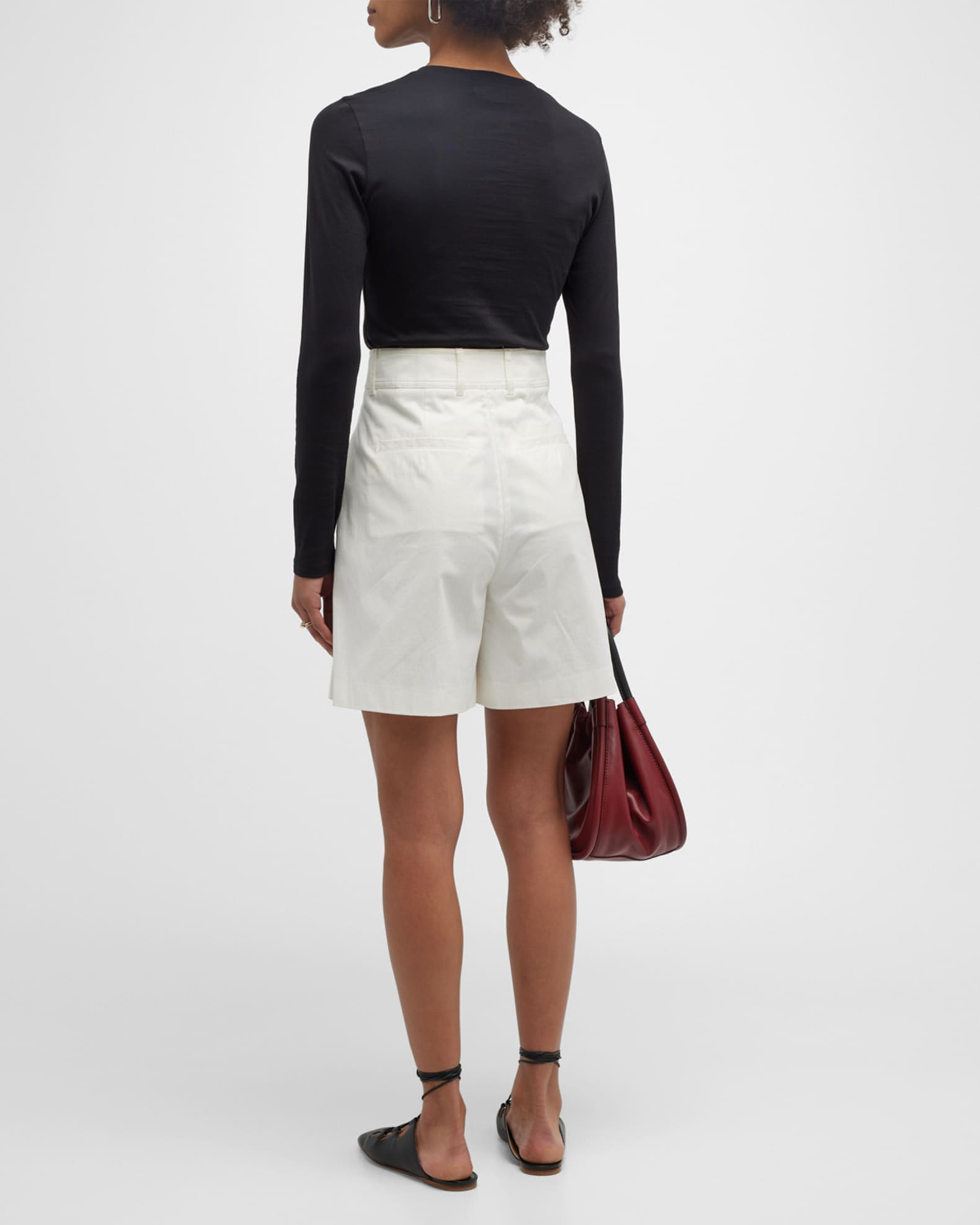 Theory Tiny Tee Long-Sleeve Cotton T-Shirt | Neiman Marcus
