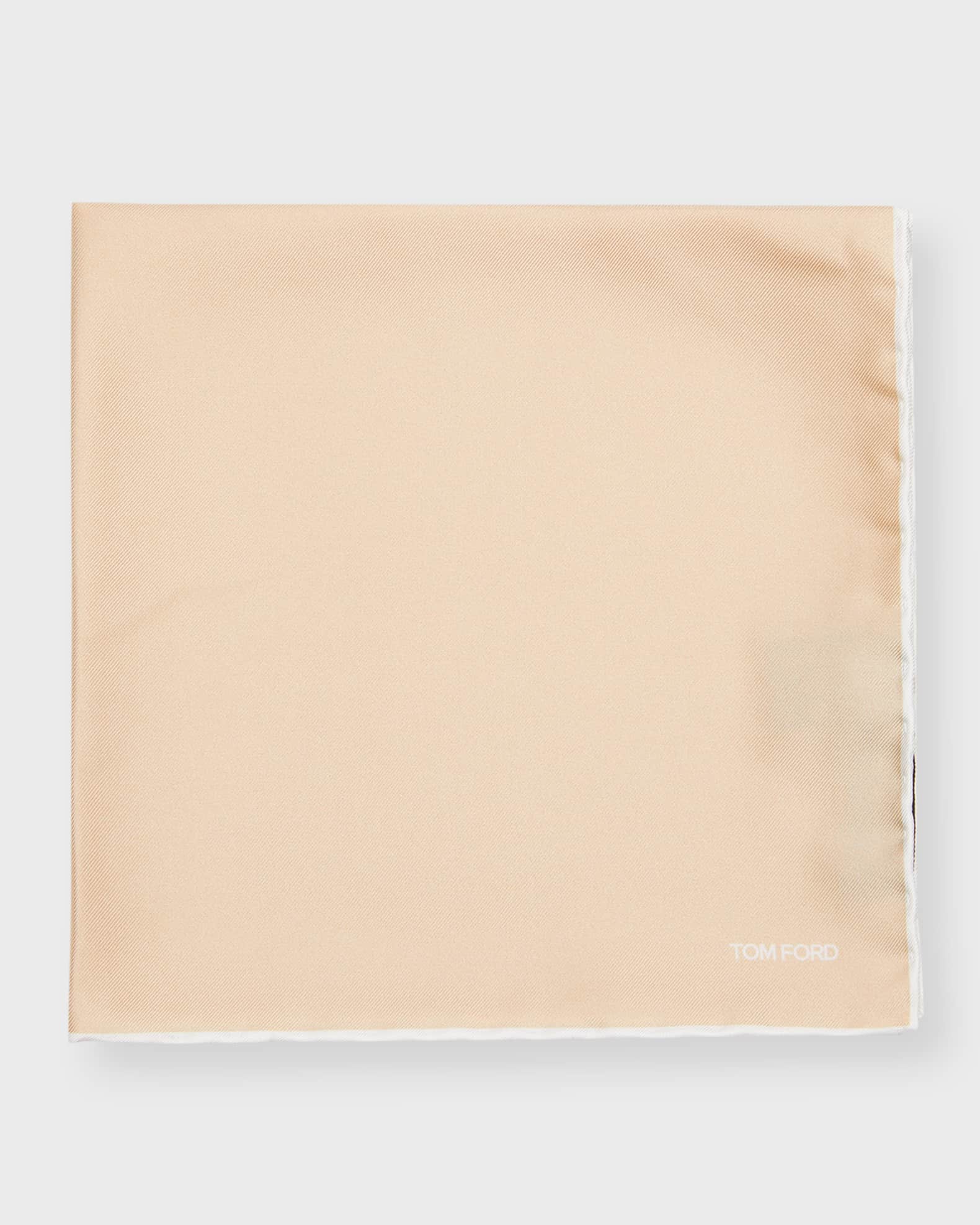 TOM FORD Men's Micro-Logo Silk Pocket Square | Neiman Marcus