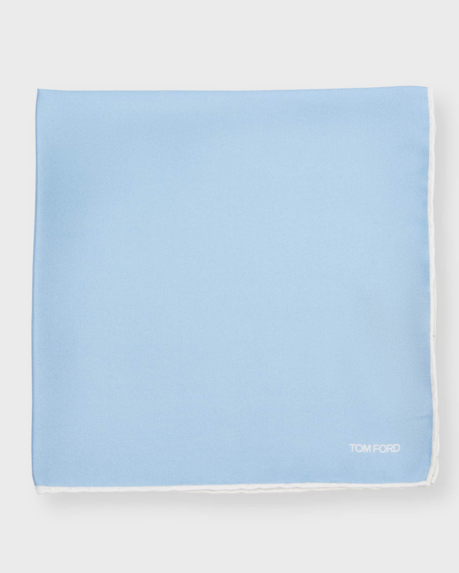 TOM FORD Men's Micro-Logo Silk Pocket Square | Neiman Marcus