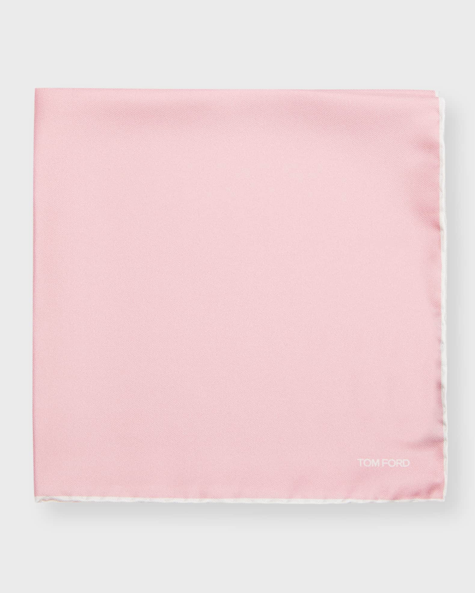 TOM FORD Men's Micro-Logo Silk Pocket Square | Neiman Marcus