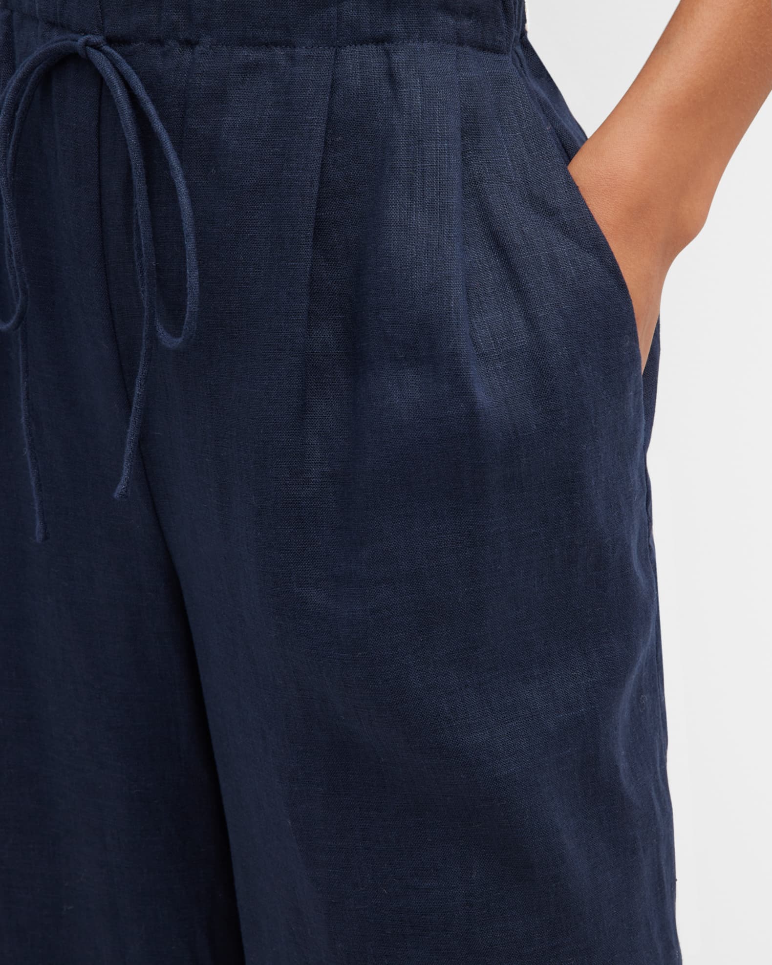 JOSLIN Sophia Wide-Leg Linen Palazzo Pants | Neiman Marcus