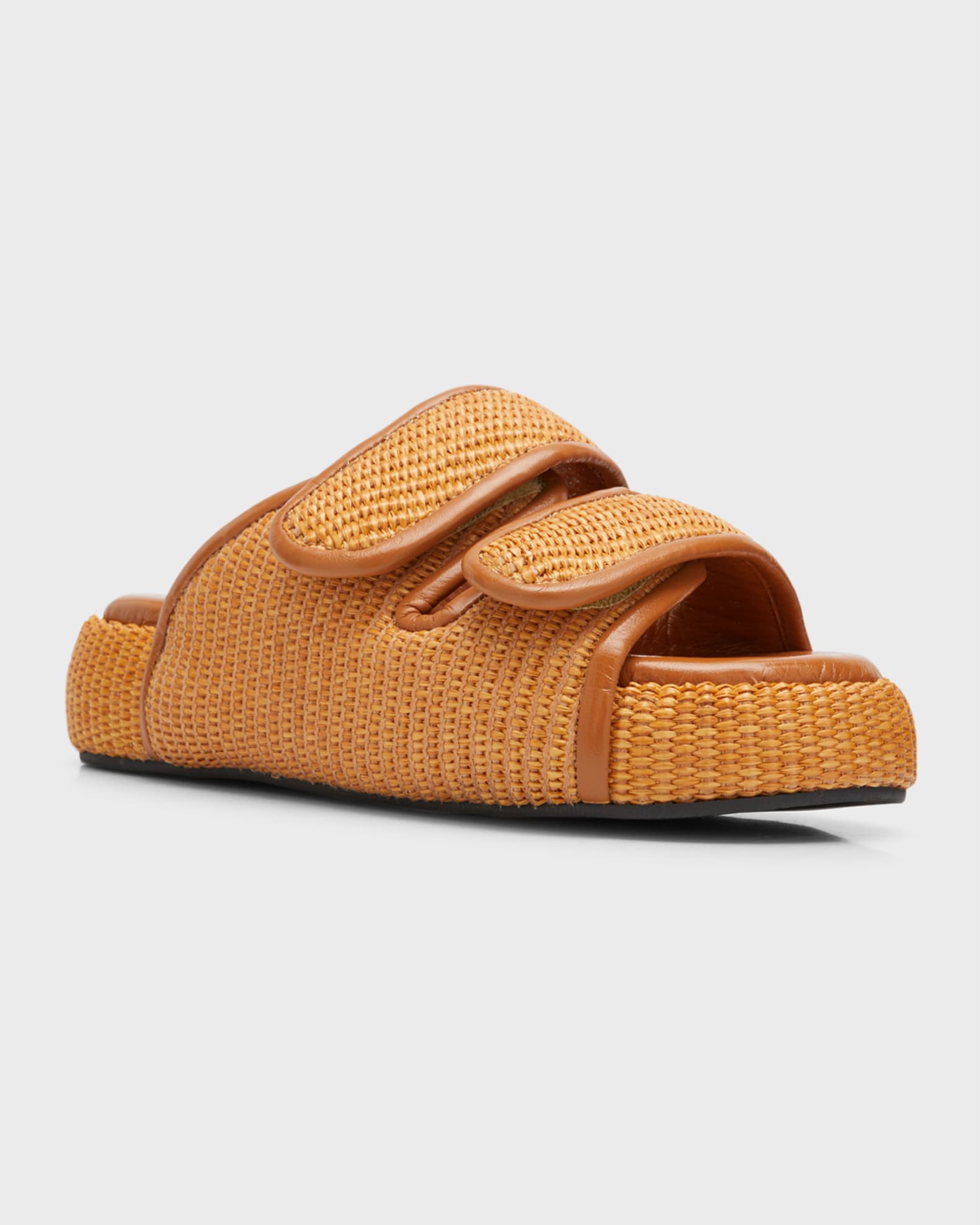 SIMONMILLER Cro Woven Dual-Grip Slide Sandals | Neiman Marcus