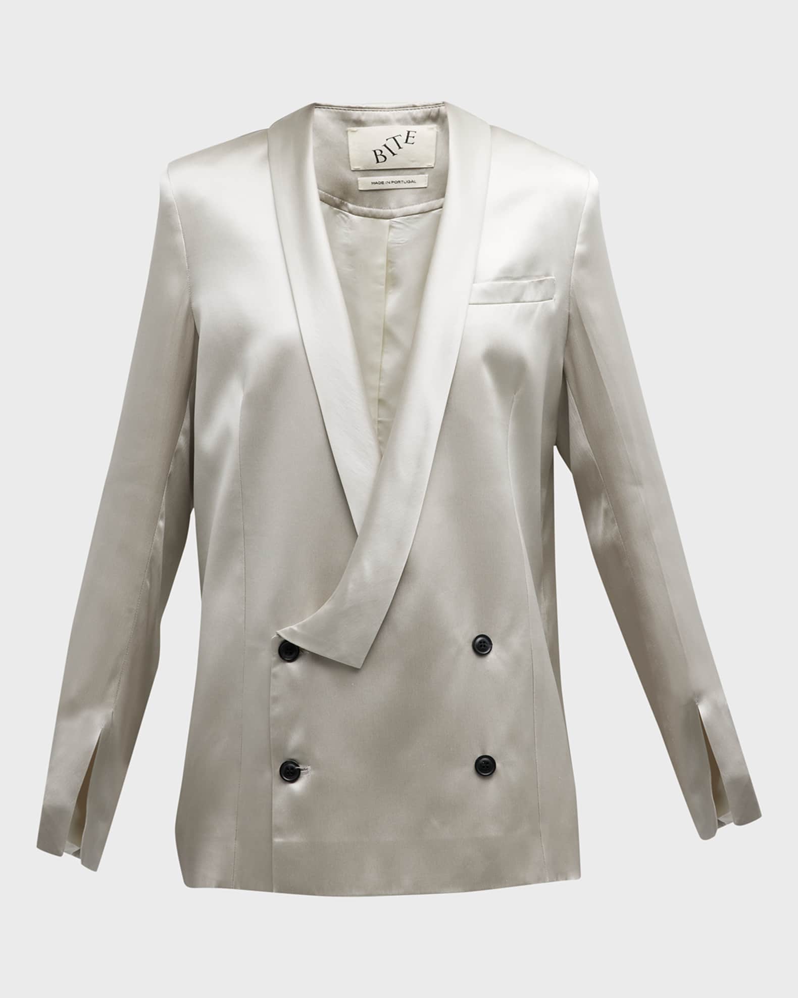 BITE Studios Frame Silk Blazer | Neiman Marcus