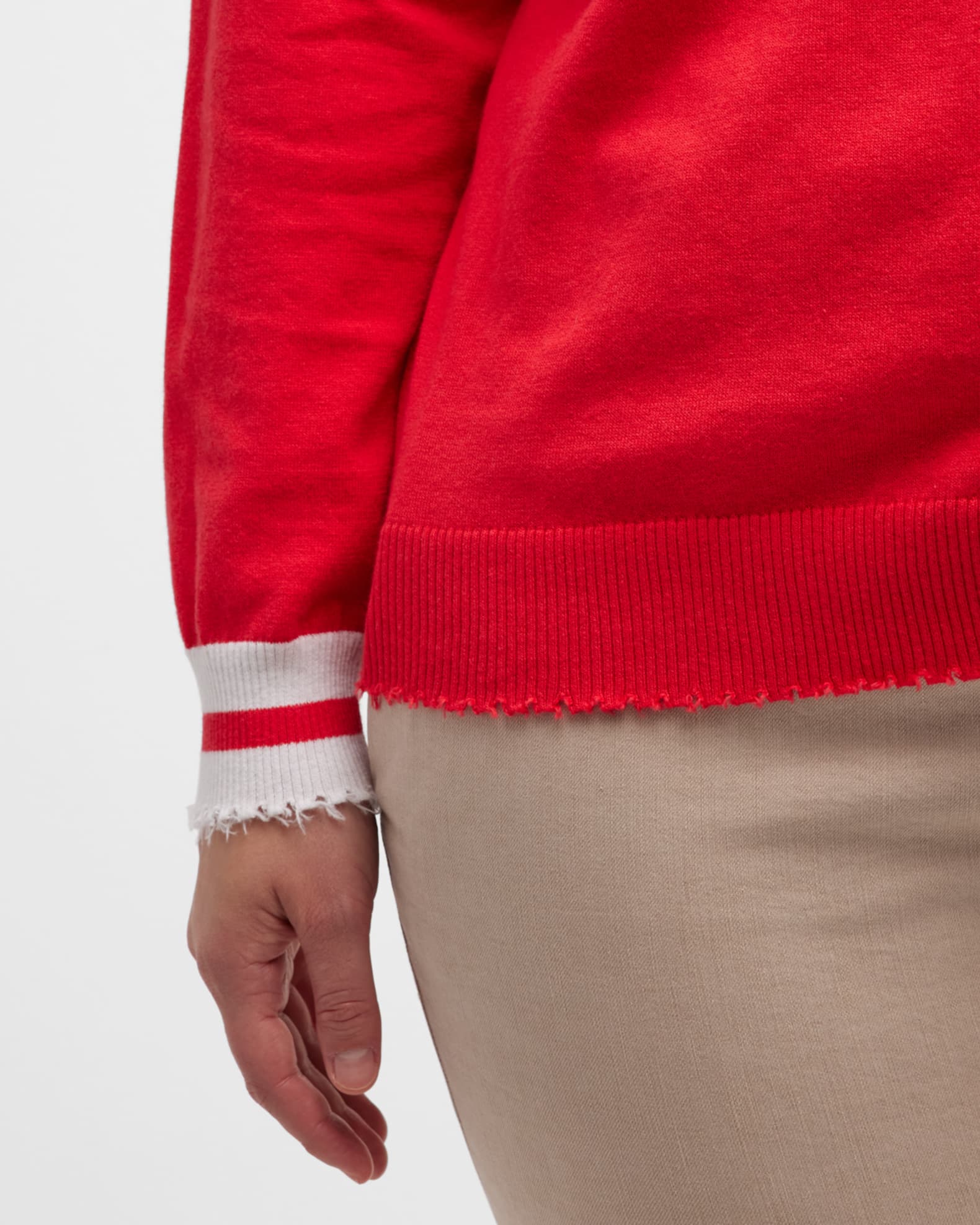 Minnie Rose Plus Plus Size Frayed-Edge Cotton-Cashmere Cardigan ...