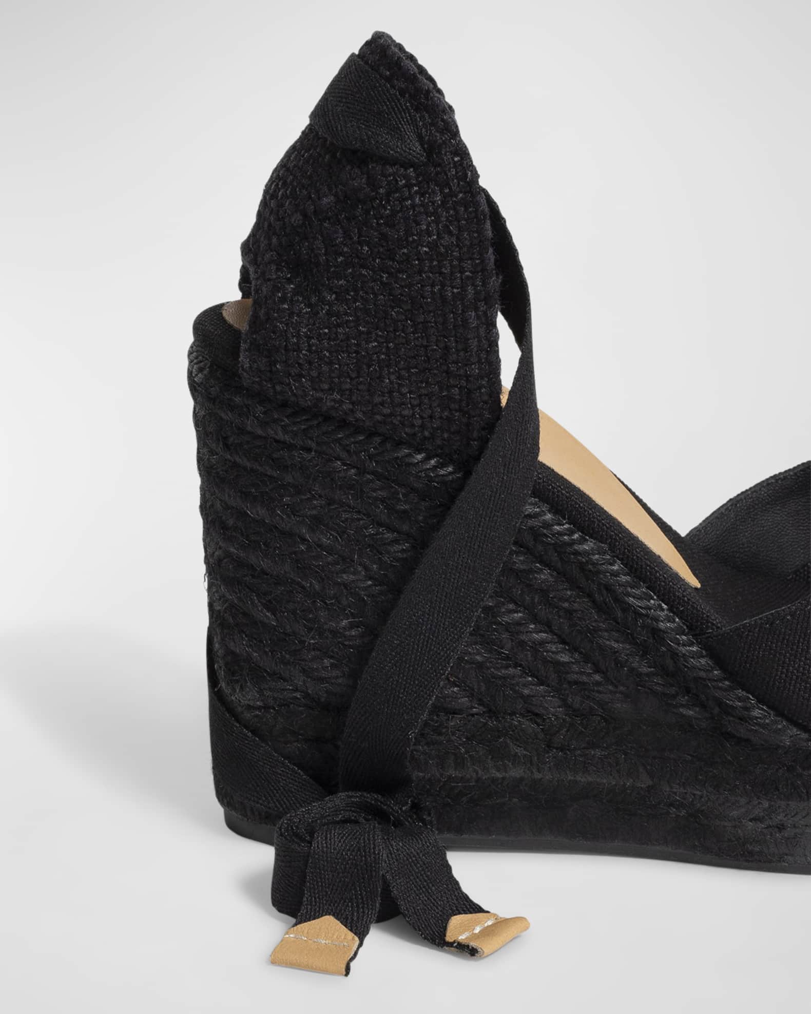 Castaner Chiara Ankle-Wrap Espadrille Wedges | Neiman Marcus