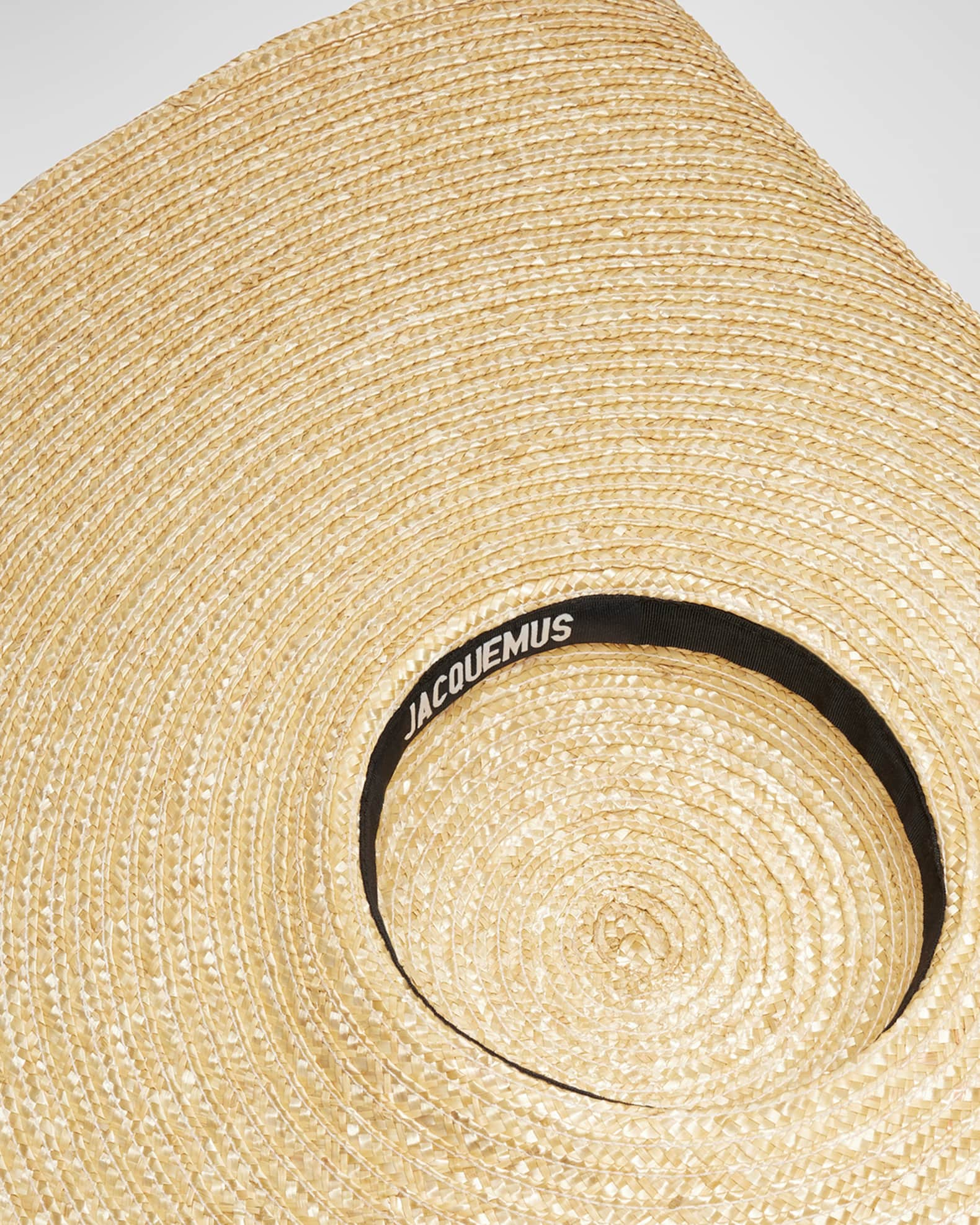 Jacquemus Le Chapeau Bomba Straw Wide Brim Hat | Neiman Marcus