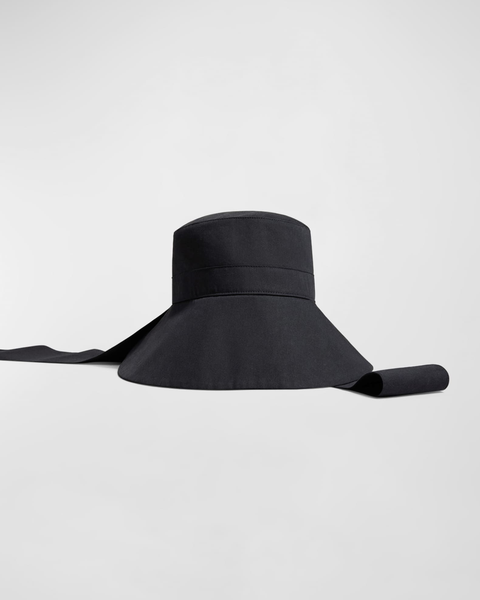 Jacquemus Le Bob Bando Cotton-Blend Wrap Bucket Hat | Neiman Marcus