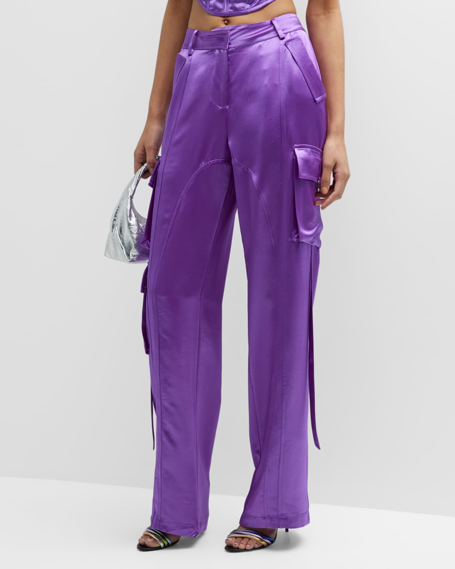 Retrofete André Satin Cargo Pants | Neiman Marcus