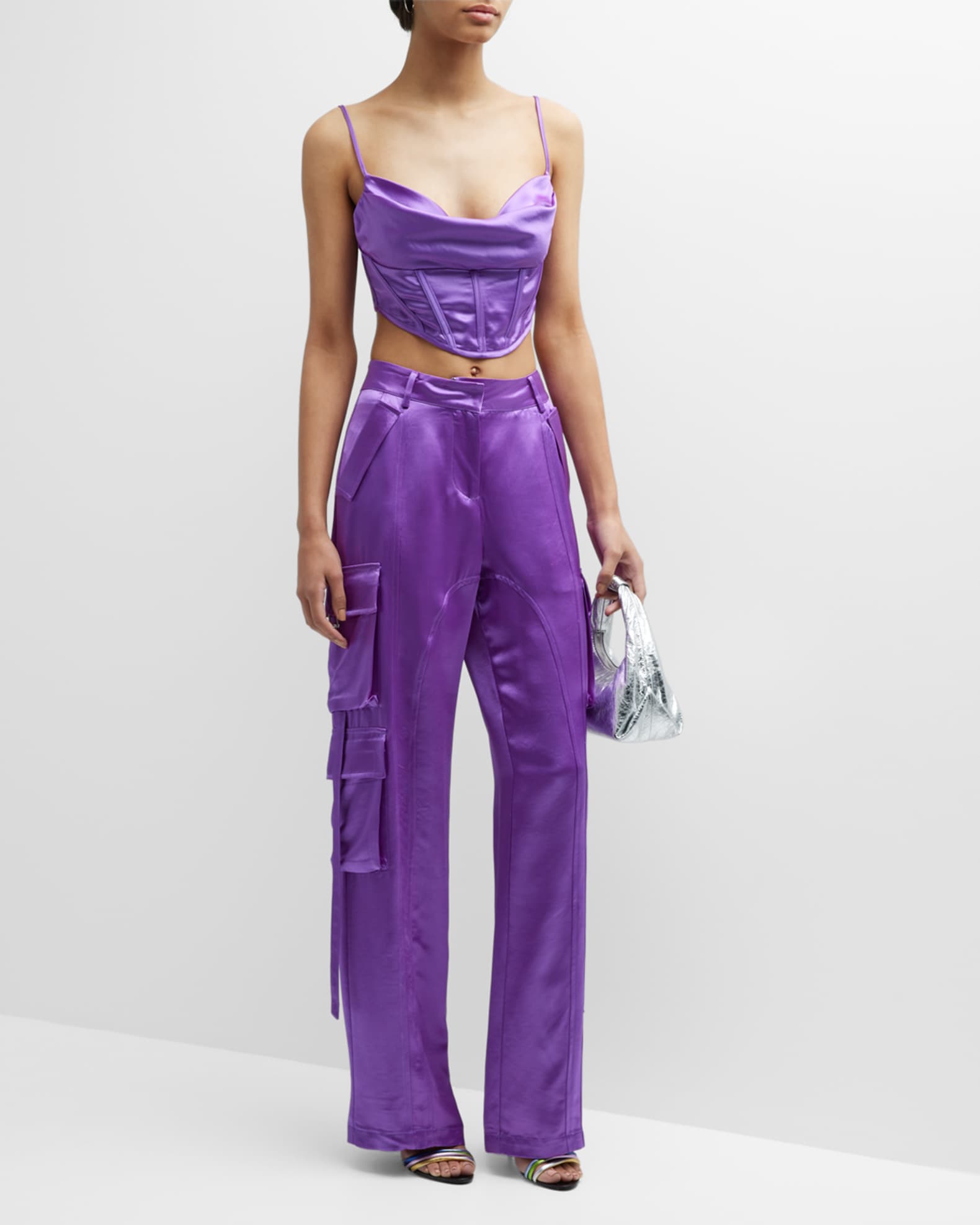 Retrofete Celia Cropped Corset Top Neiman Marcus