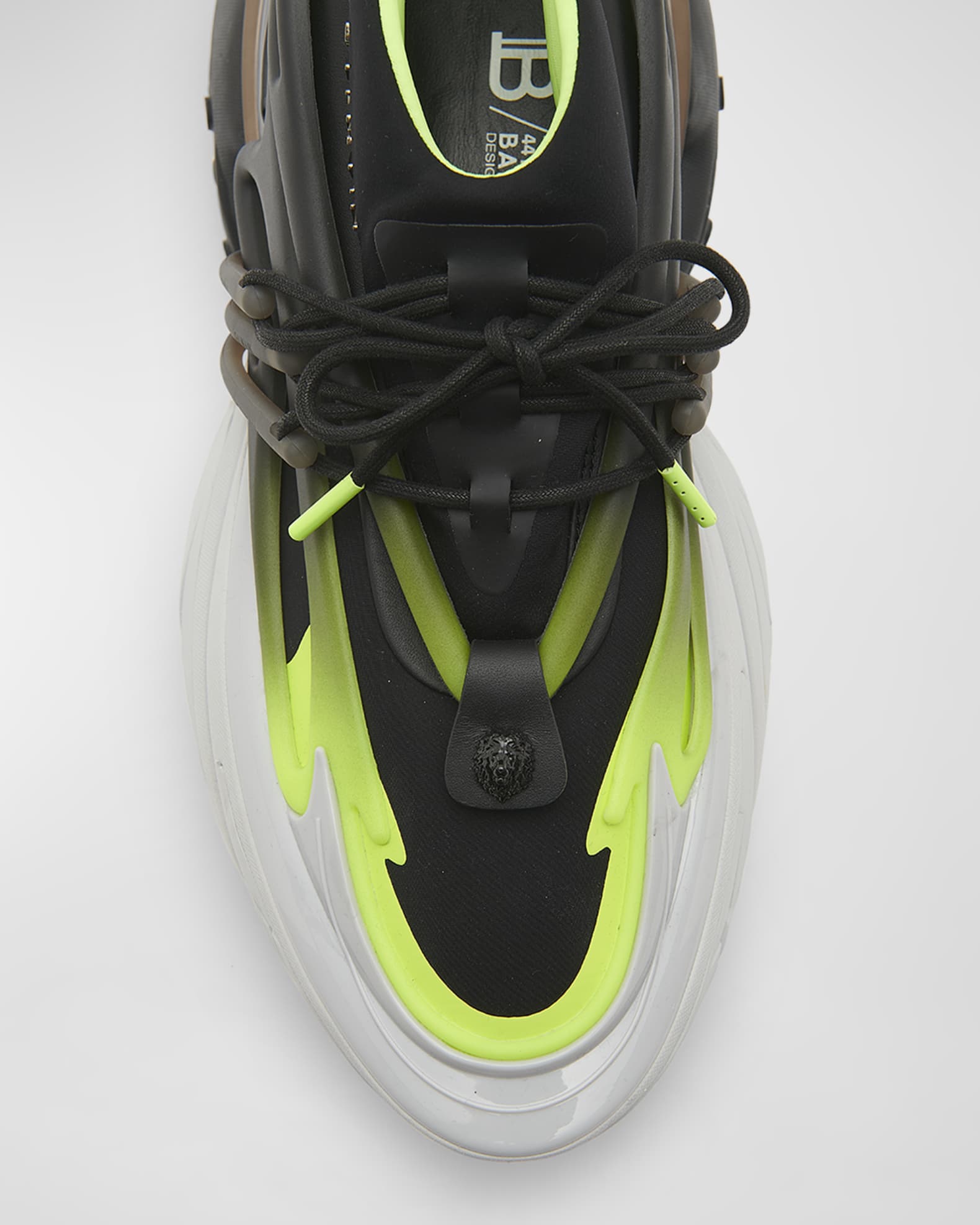 Balmain Men's Unicorn Neoprene and Leather Low-Top Trainers | Neiman Marcus