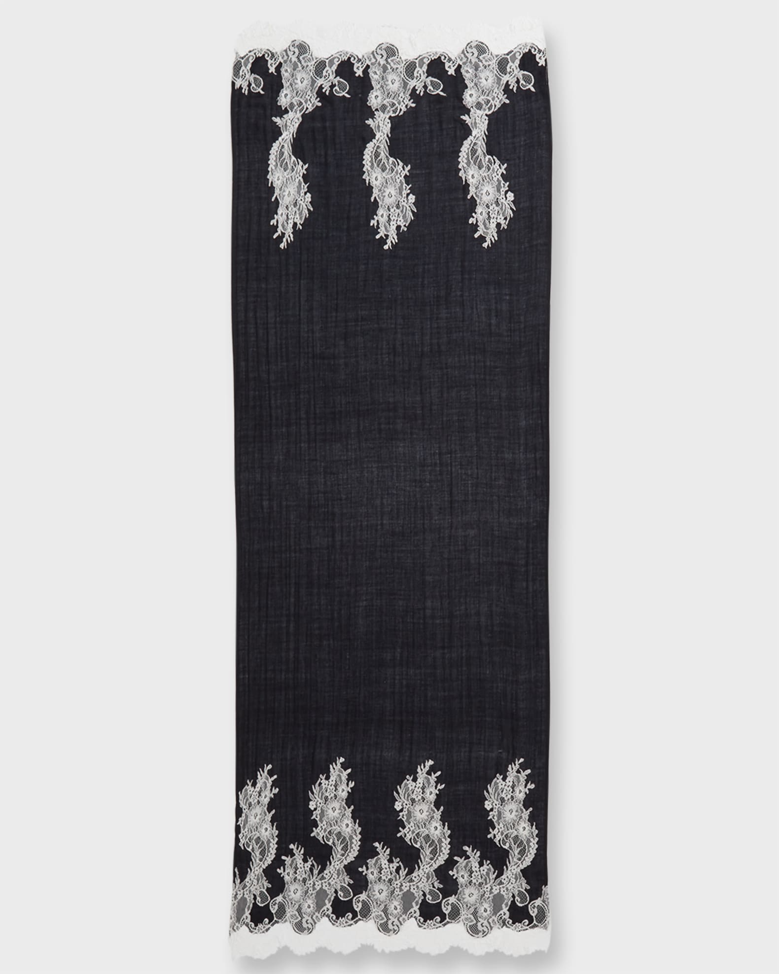 Bindya Lace Silk-Wool Evening Wrap | Neiman Marcus