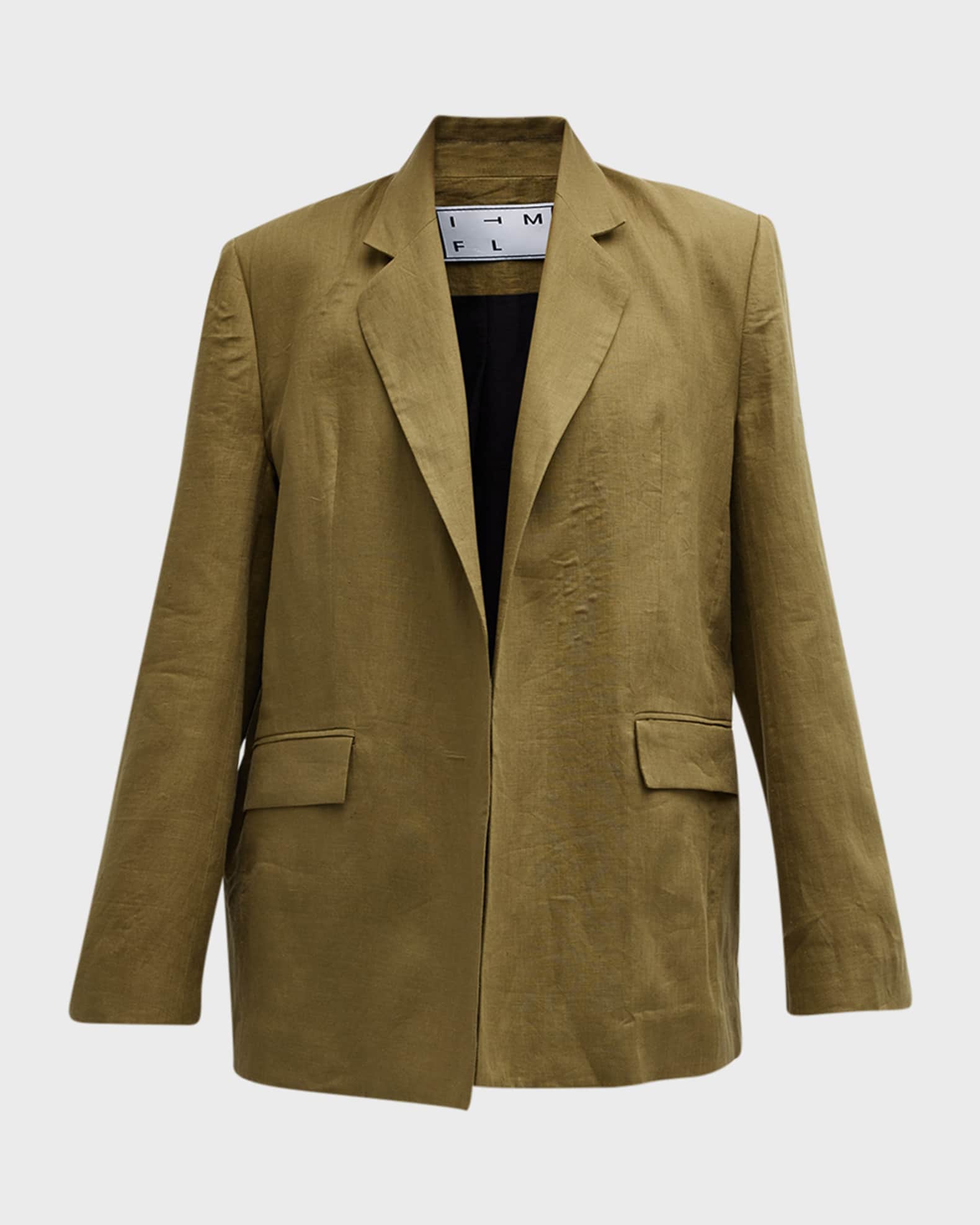 IN THE MOOD FOR LOVE Lycia Linen Open-Front Jacket | Neiman Marcus