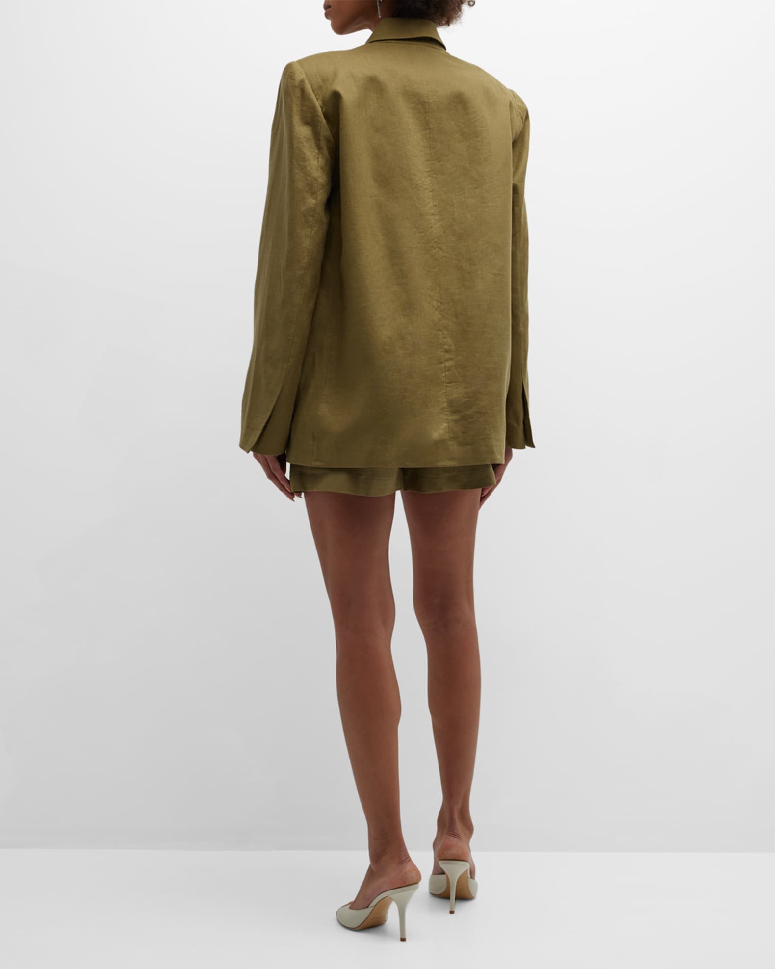 IN THE MOOD FOR LOVE Lycia Linen Open-Front Jacket | Neiman Marcus