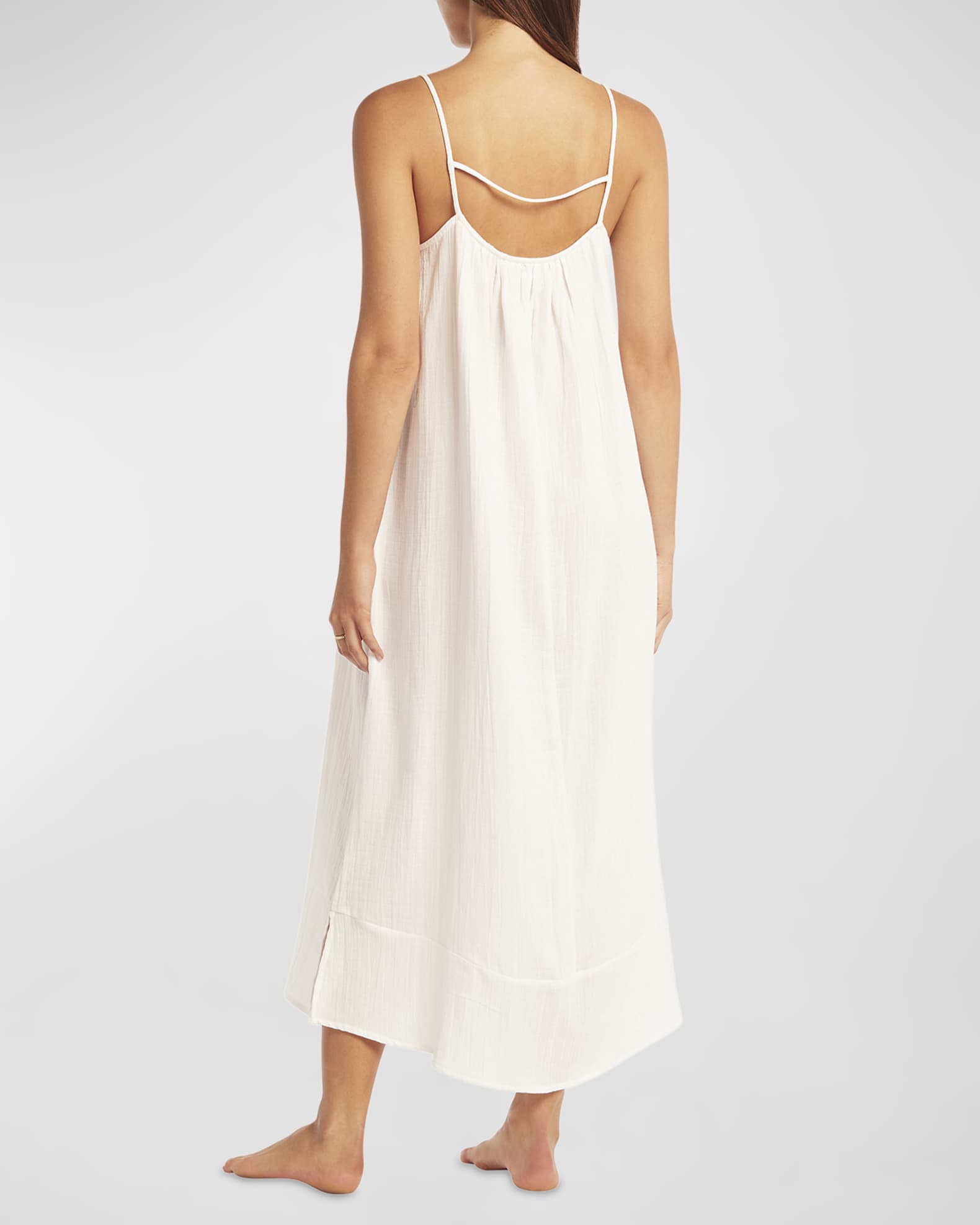Sea Level Swim Sunset Cotton Gauze Maxi Sun Dress | Neiman Marcus