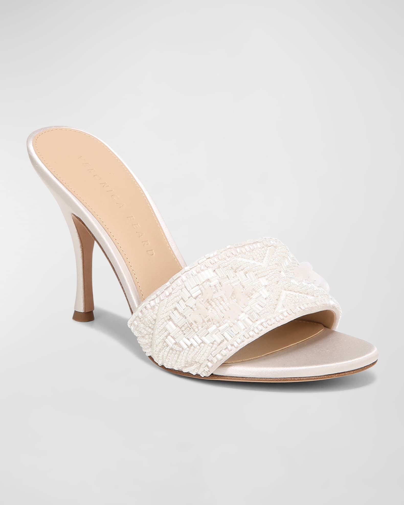 Veronica Beard Braxton Beaded Mule Sandals | Neiman Marcus