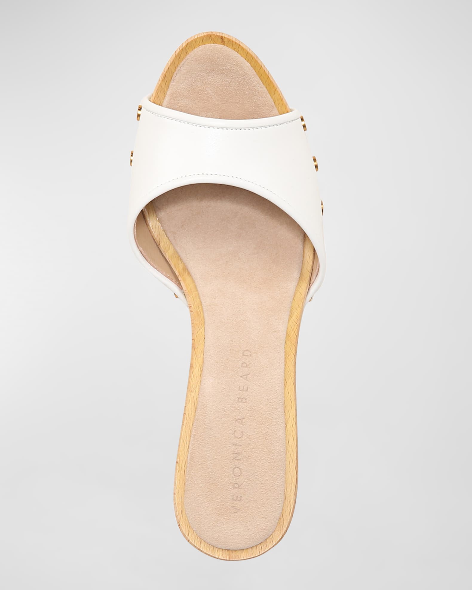 Veronica Beard Layne Leather Slide Clog Sandals | Neiman Marcus