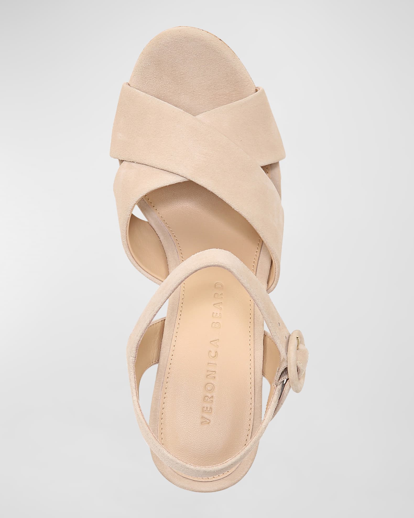 Veronica Beard Lucille Suede Crisscross Platform Sandals | Neiman Marcus