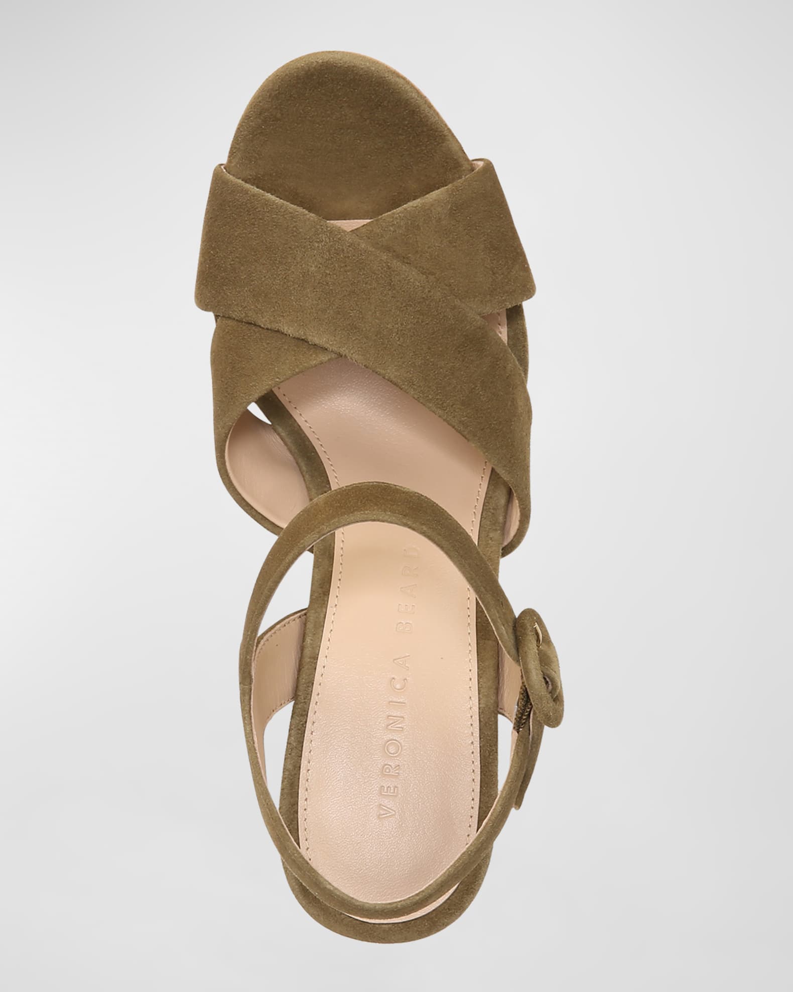 Veronica Beard Lucille Suede Crisscross Platform Sandals | Neiman Marcus