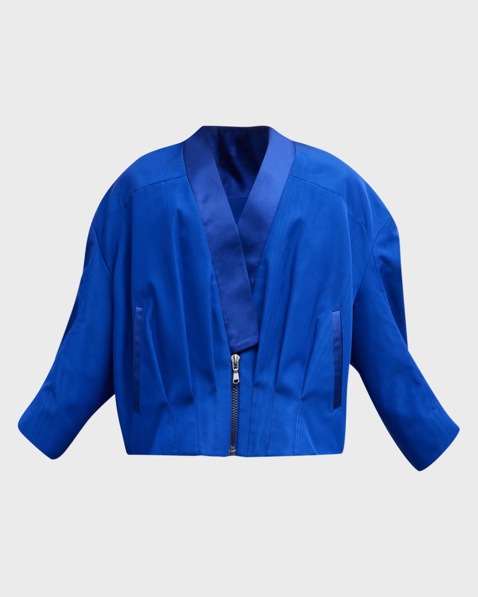 Bach Mai Pleated Sculpted Bomber Jacket | Neiman Marcus