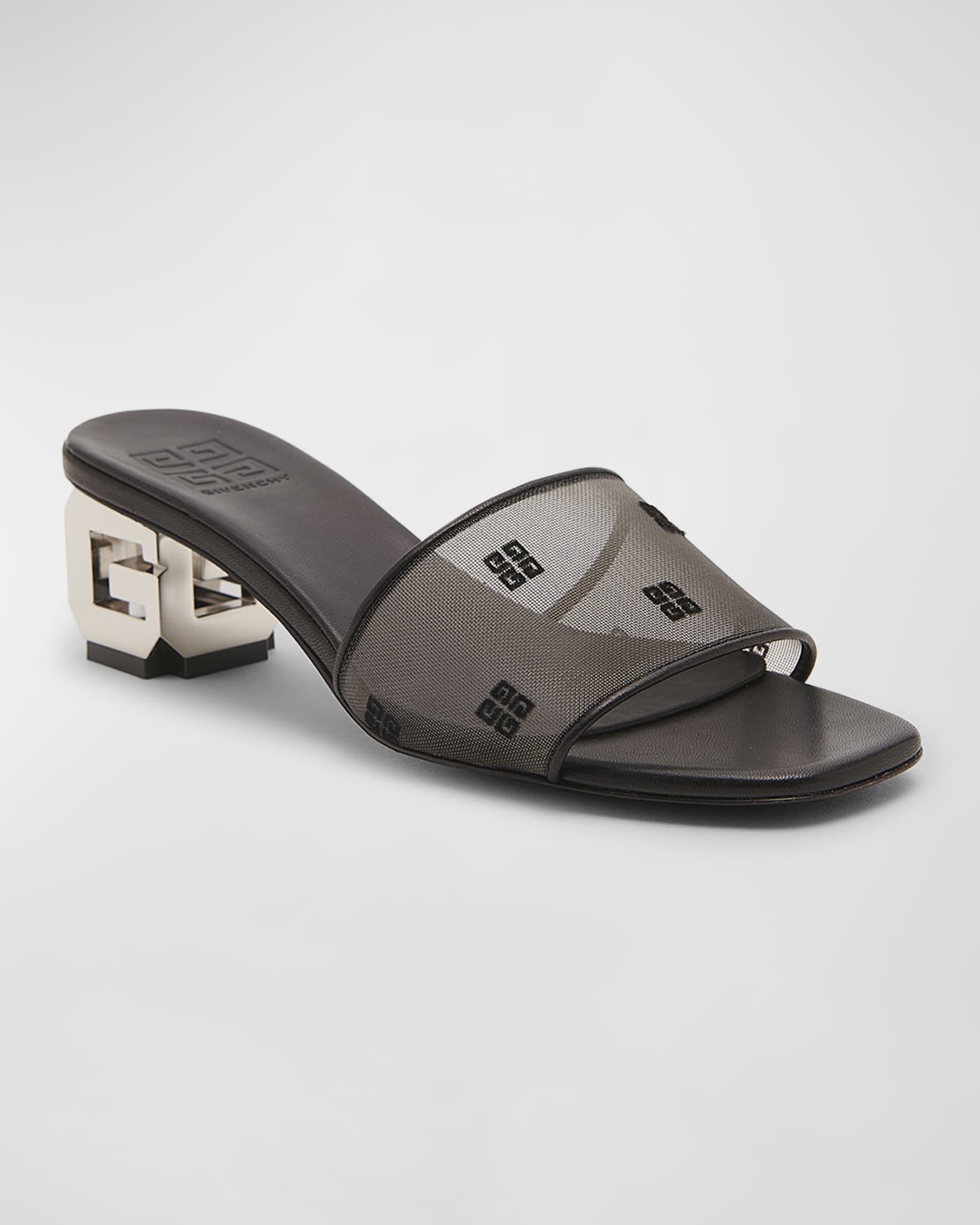 Givenchy G-Cube 4G-Heel Slide Sandals | Neiman Marcus