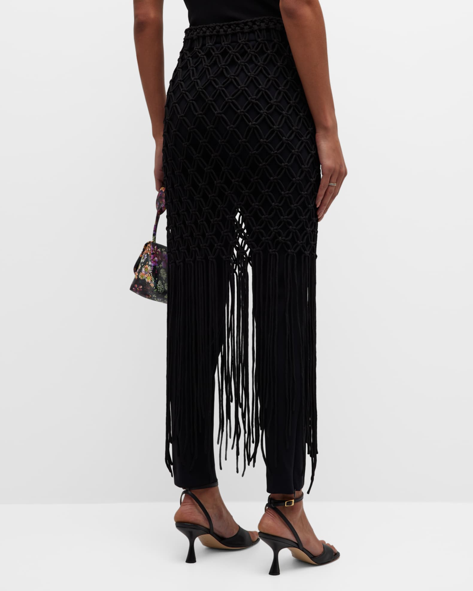 Dries Van Noten Soles Netted Midi Skirt | Neiman Marcus
