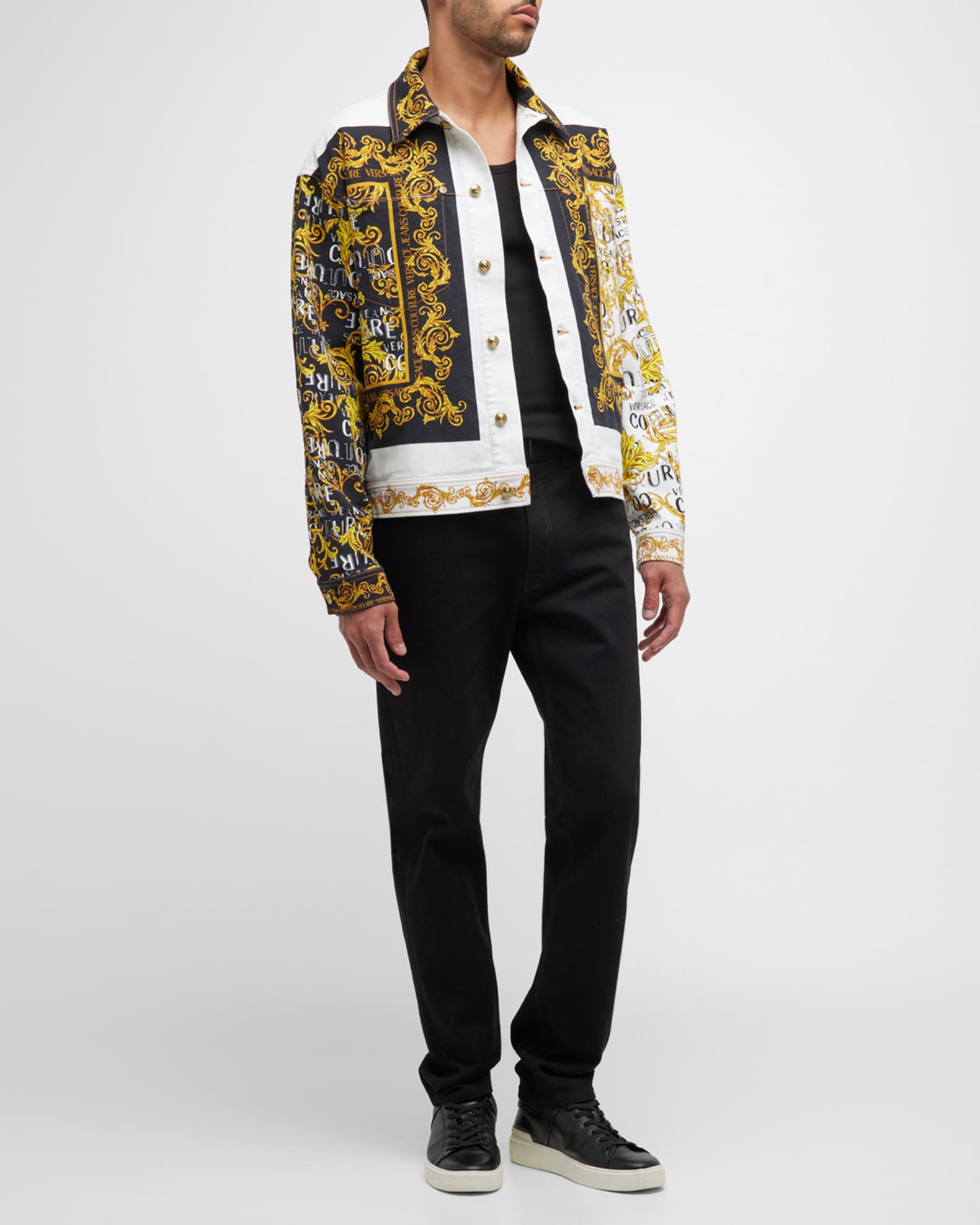 Versace Jeans Couture Men's Logo Couture Denim Jacket | Neiman Marcus