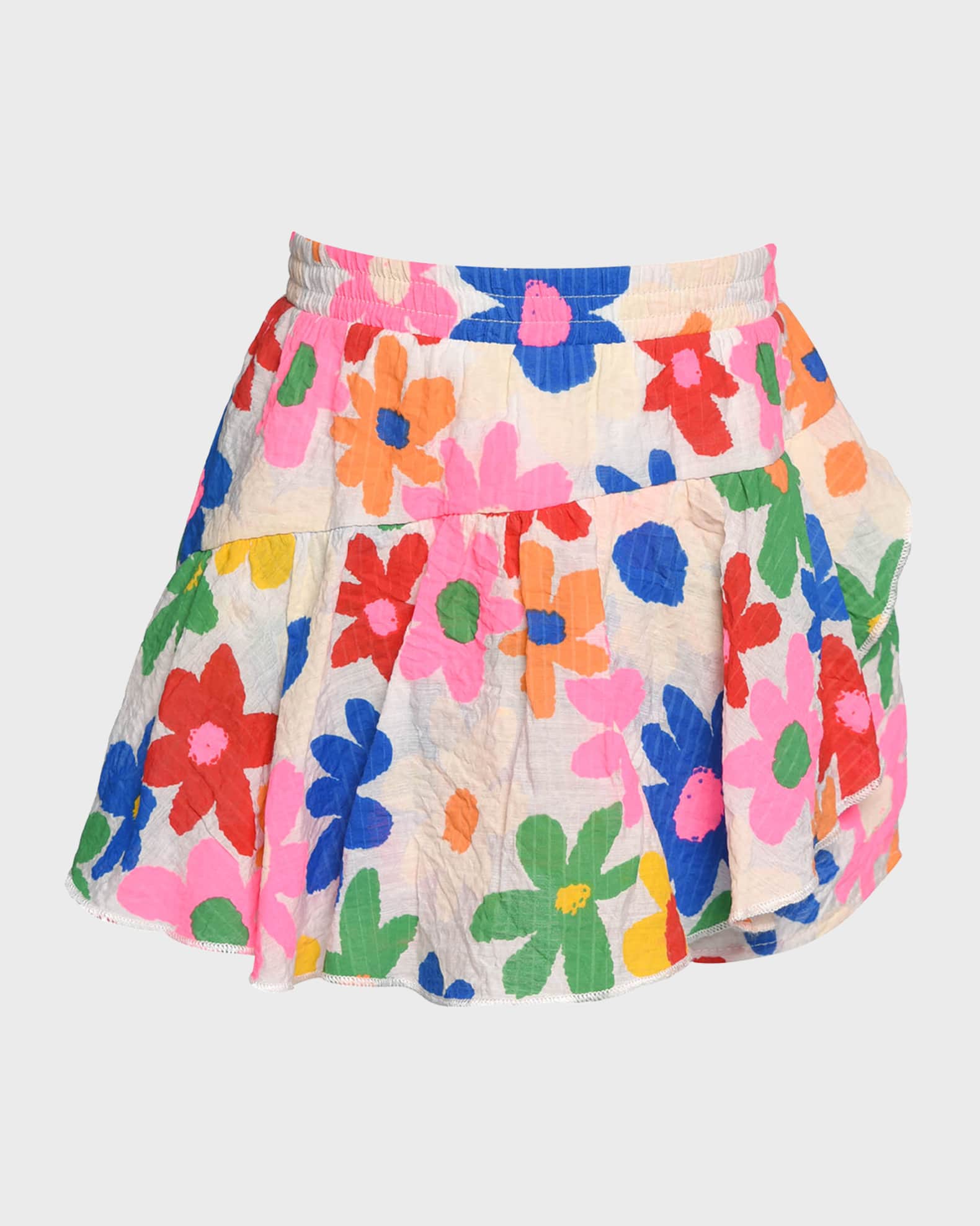 Hannah Banana Girl's Multicolor Floral Daisy-Print Skort, Size 7-14 ...