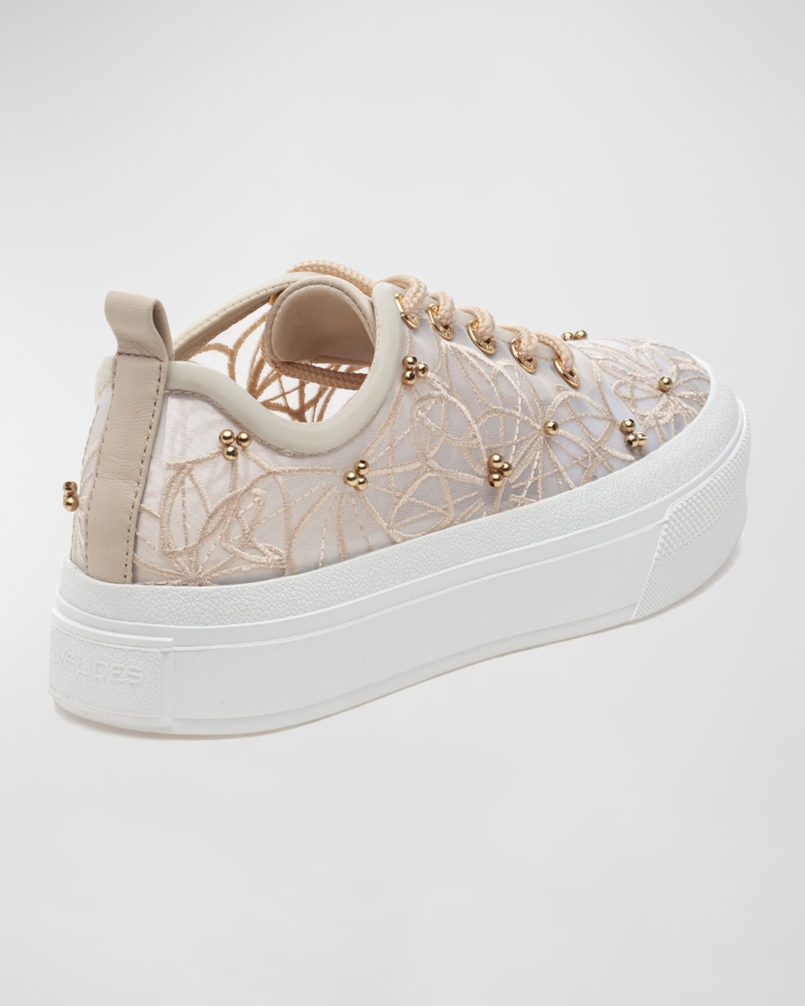 JSlides Gesell Sheer Beaded Low-Top Sneakers | Neiman Marcus
