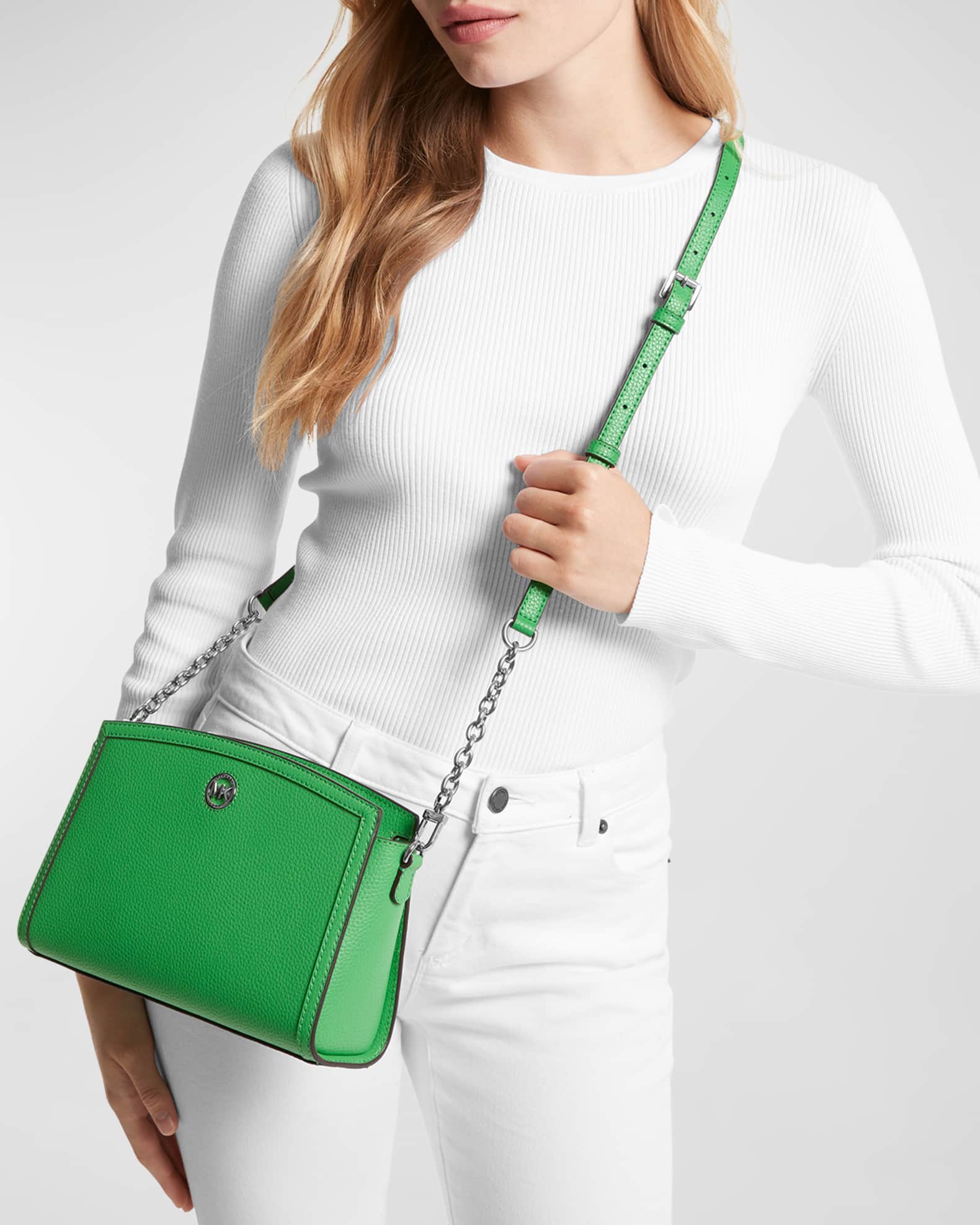 MICHAEL Michael Kors Chantal Large East-West Leather Crossbody Bag ...