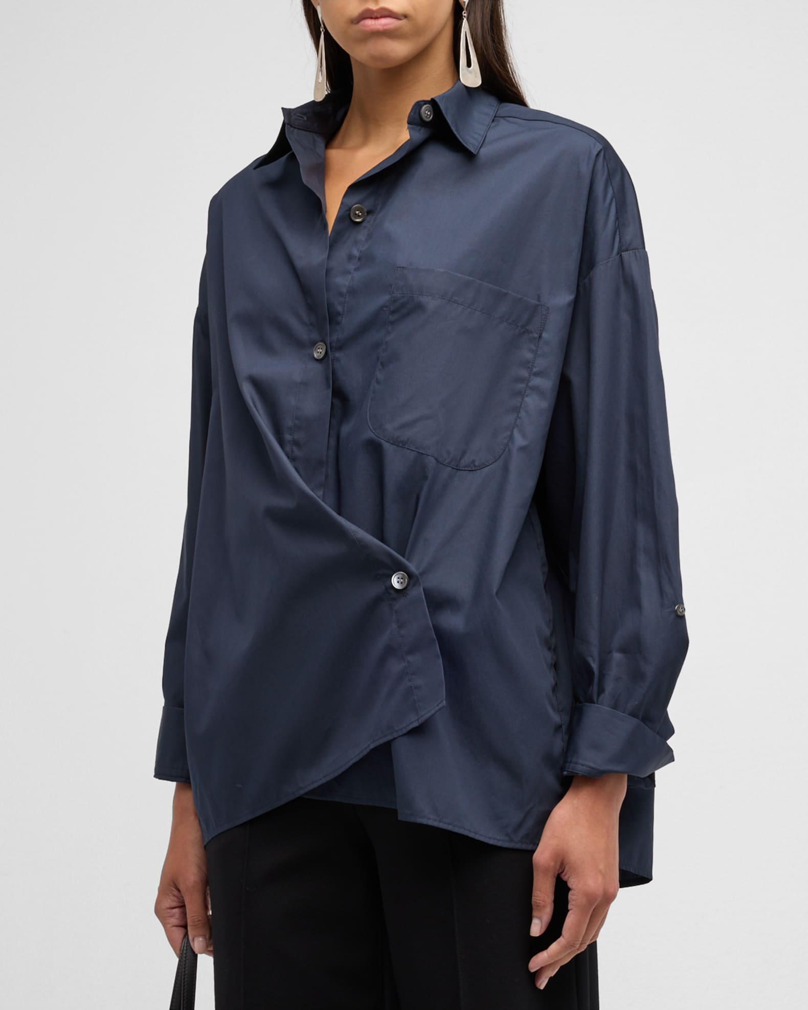 button front t shirt