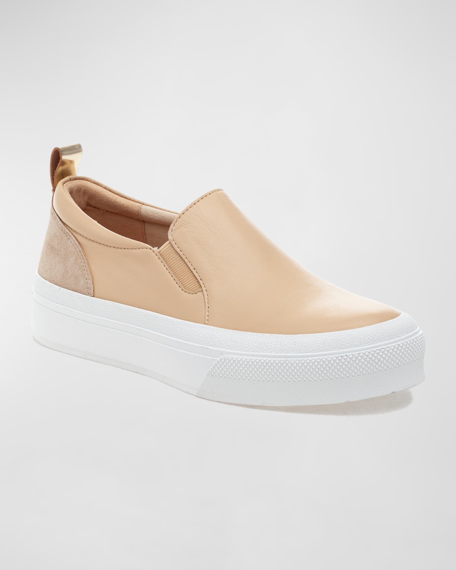 JSlides Gia Mixed Leather Slip-On Style | Neiman Marcus