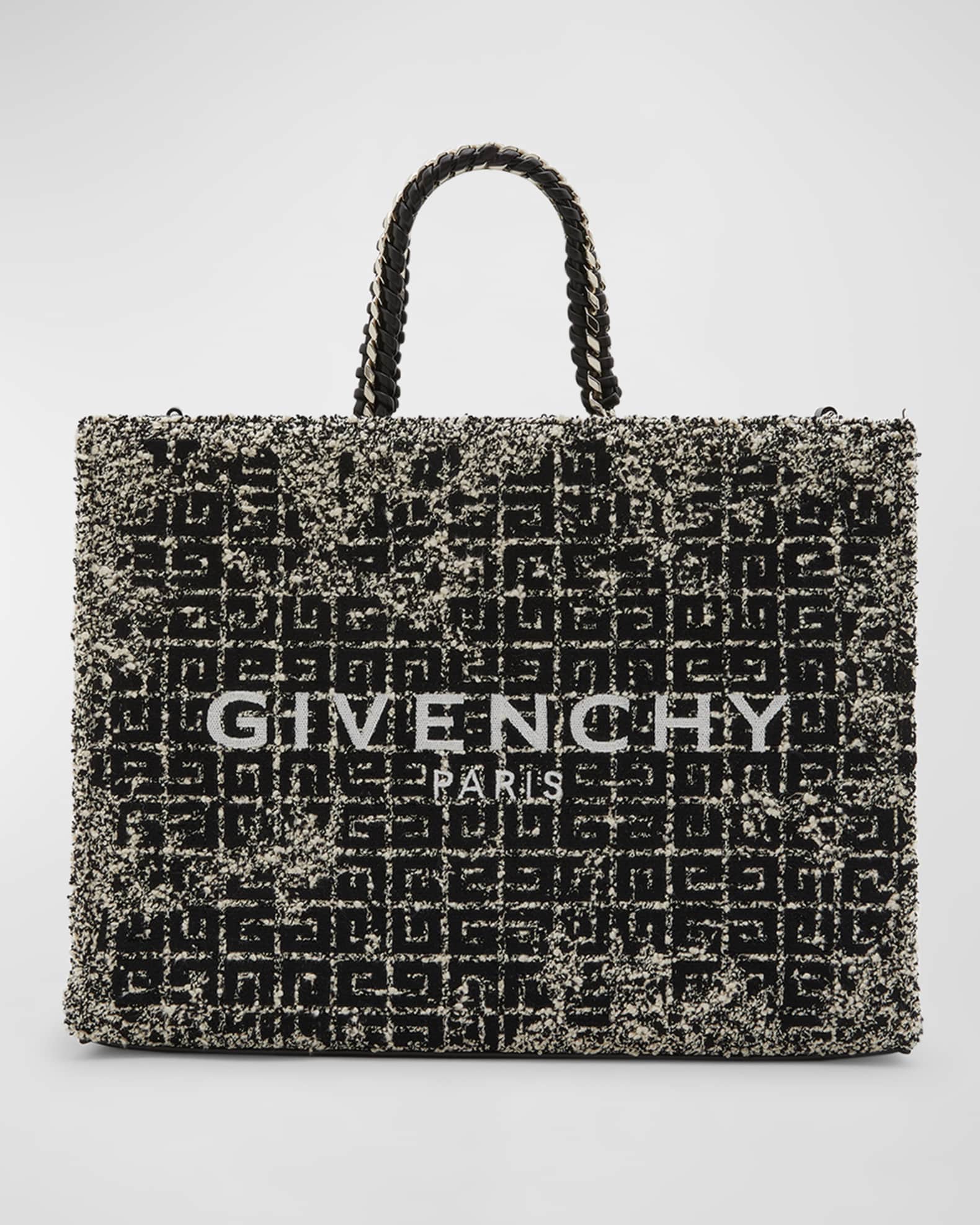 Givenchy Medium G-Tote Bag in 4G Tweed Cotton | Neiman Marcus